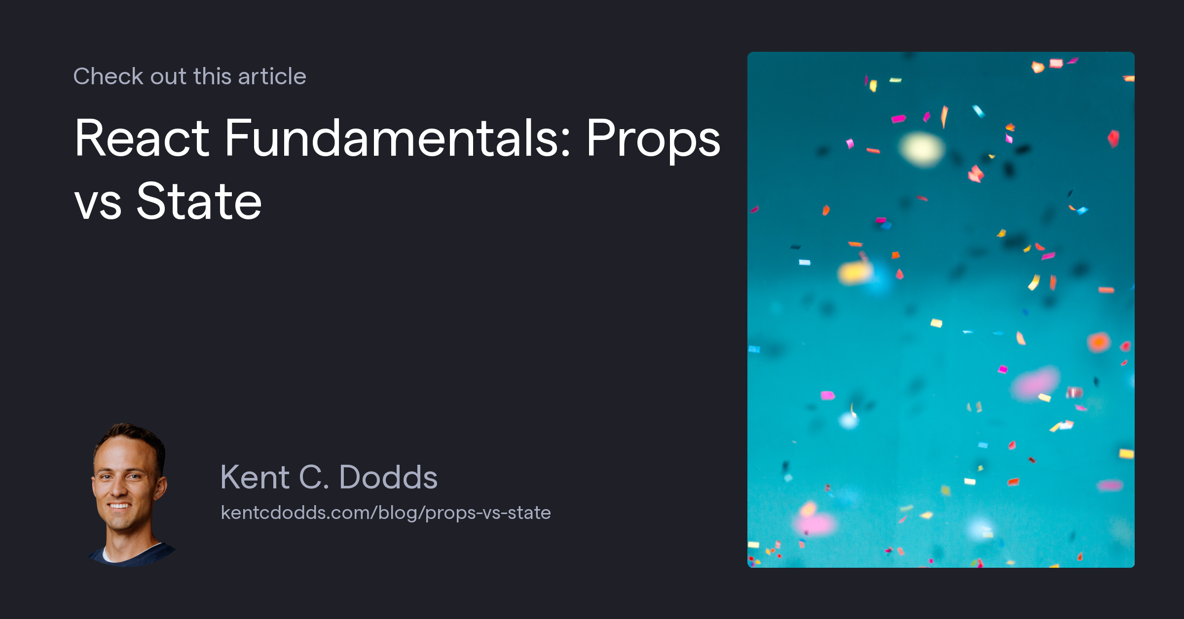 React Fundamentals: Props vs State