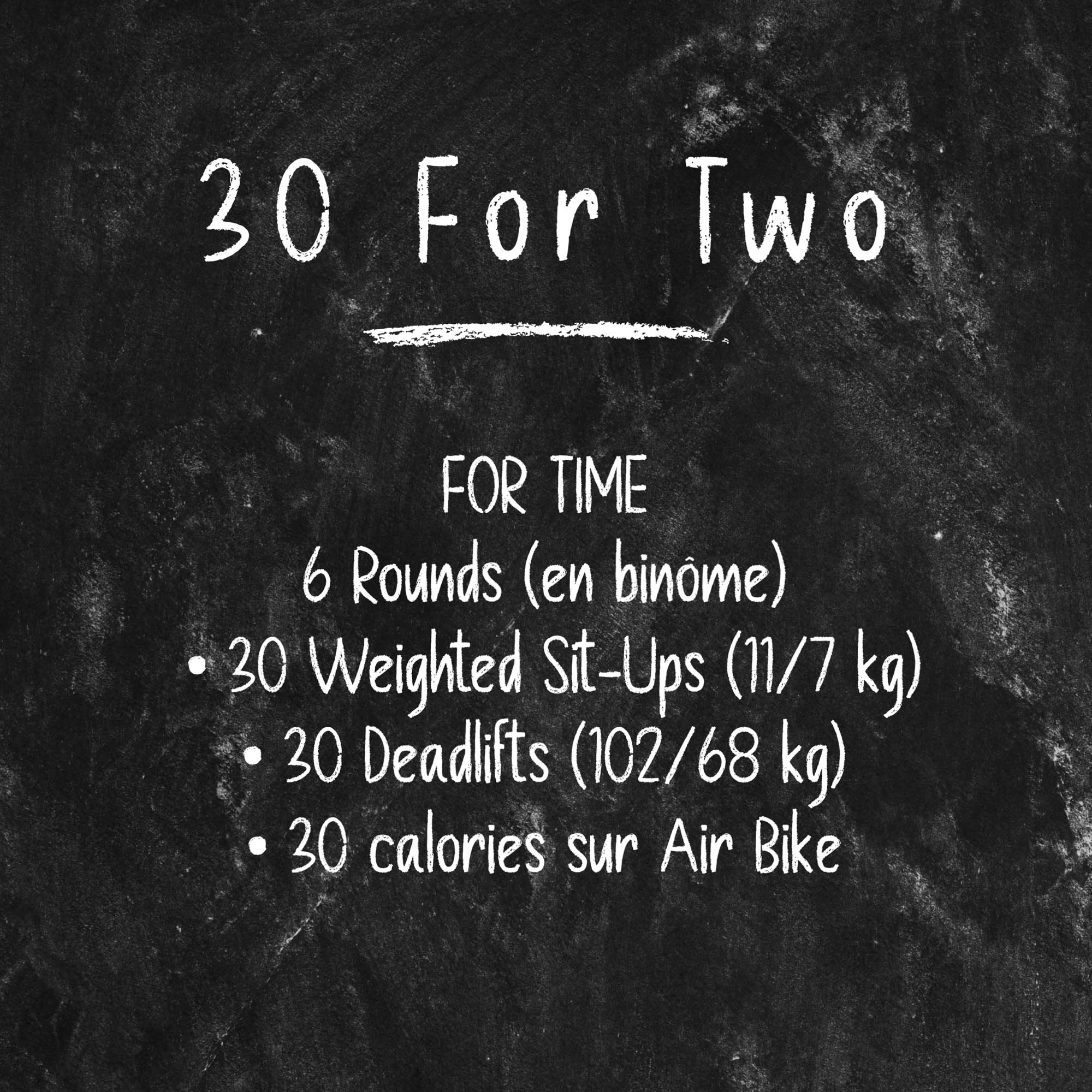 WOD 30 For Two| Ma Box de Cross