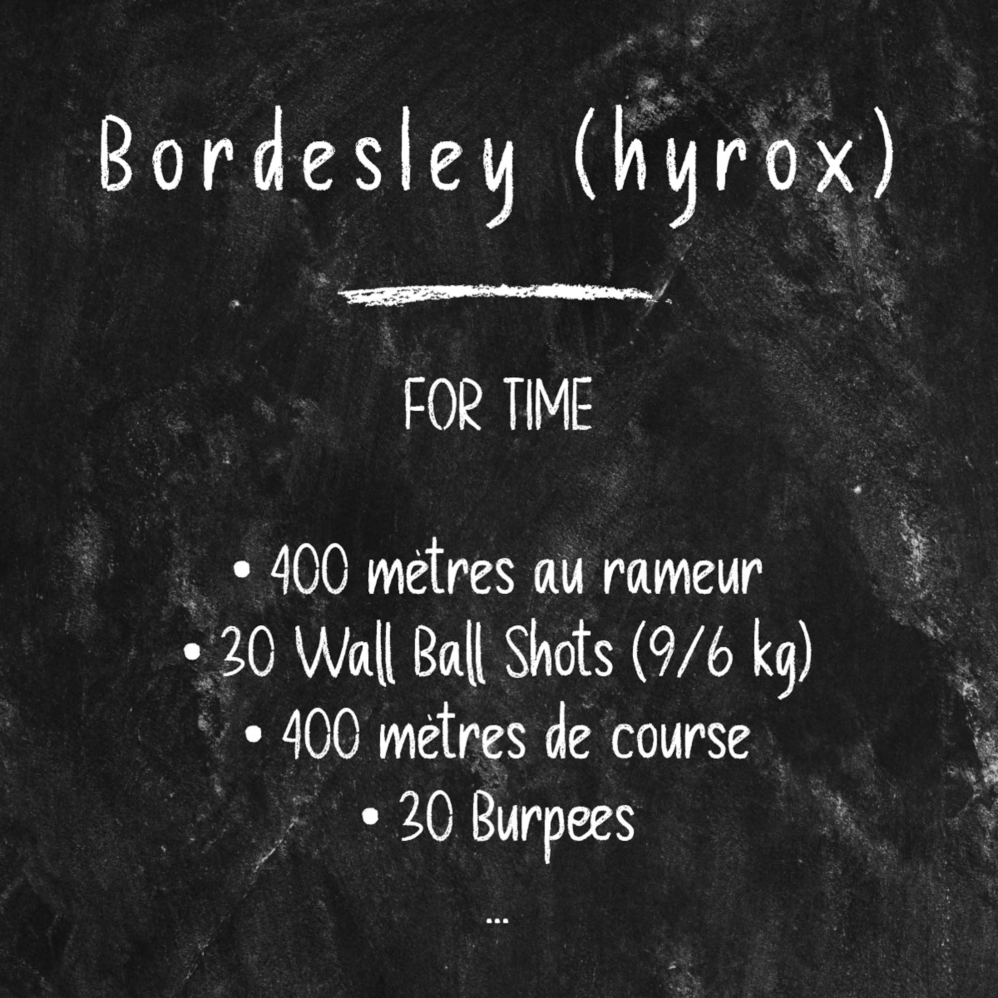 WOD Hyrox Bordesley | Ma Box de Cross