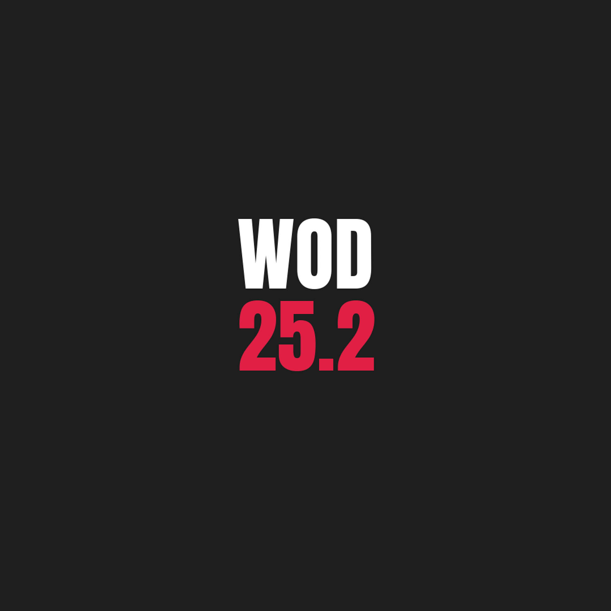 WOD Open 25.2 | CrossFit® | Ma Box de Cross