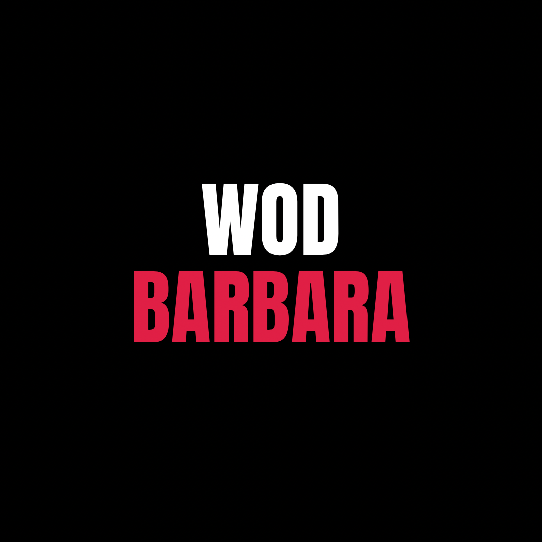 WOD Barbara | CrossFit® | Ma Box de Cross