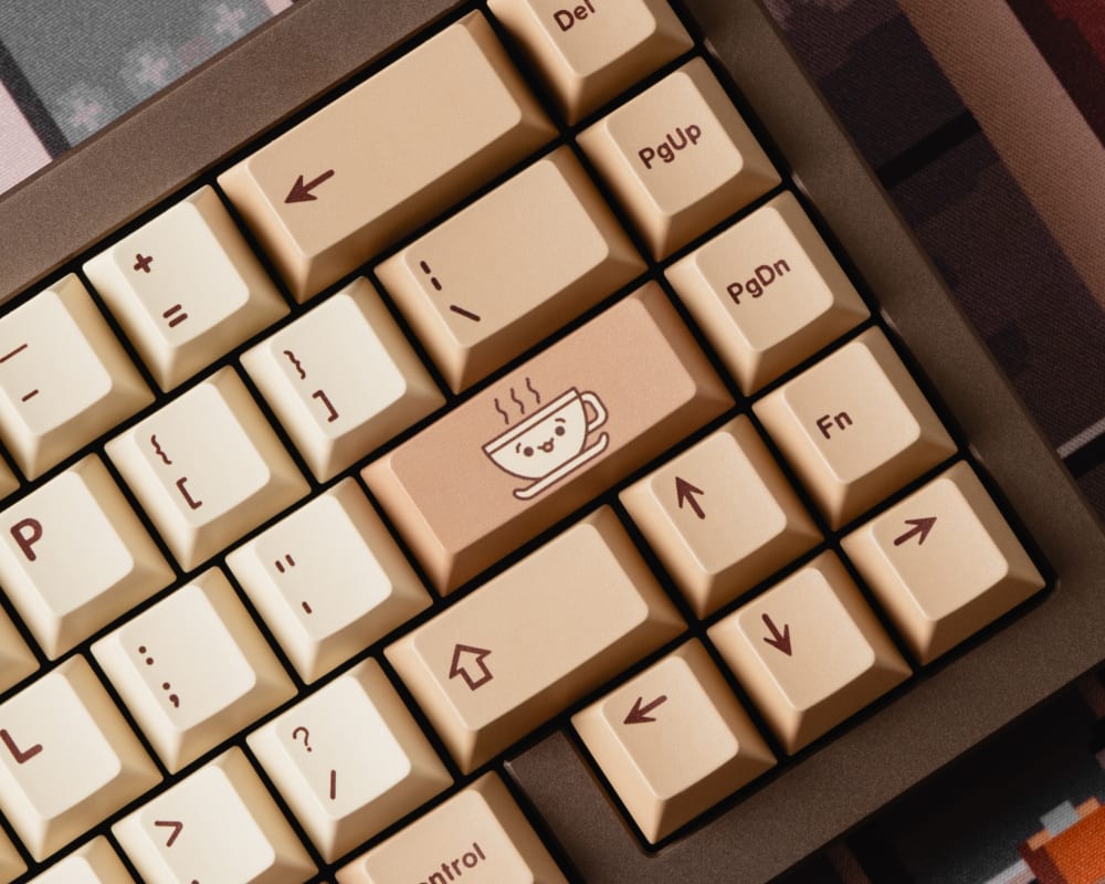 PolyCaps Coffee Shop PBT Keycaps | Kinetic Labs