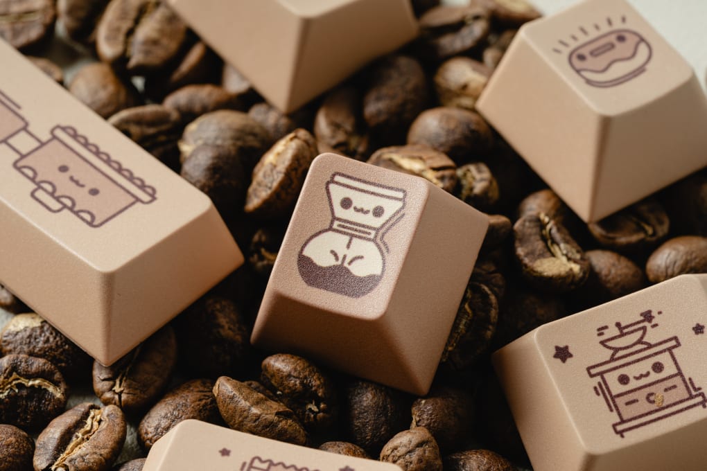 PolyCaps Coffee Shop PBT Keycaps | Kinetic Labs