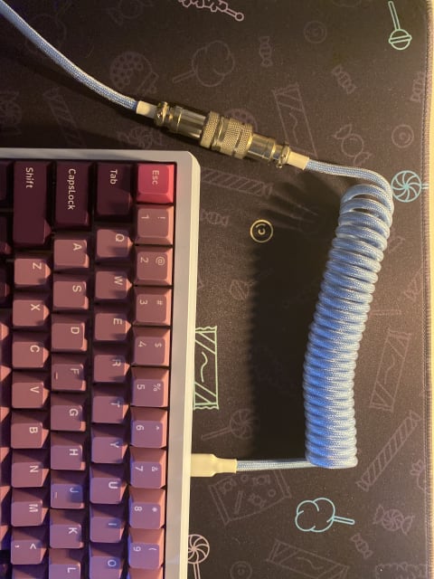 Coiled Aviator Cable for Mechanical Keyboards | Kinetic Labs