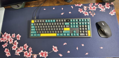 Navy Blossom Desk Mat | Kinetic Labs