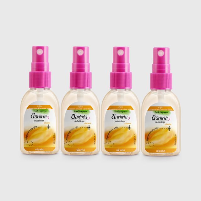 SOFFELL Mosquito Repellent Liquid Spray Fresh Fragrance (4x30ml)