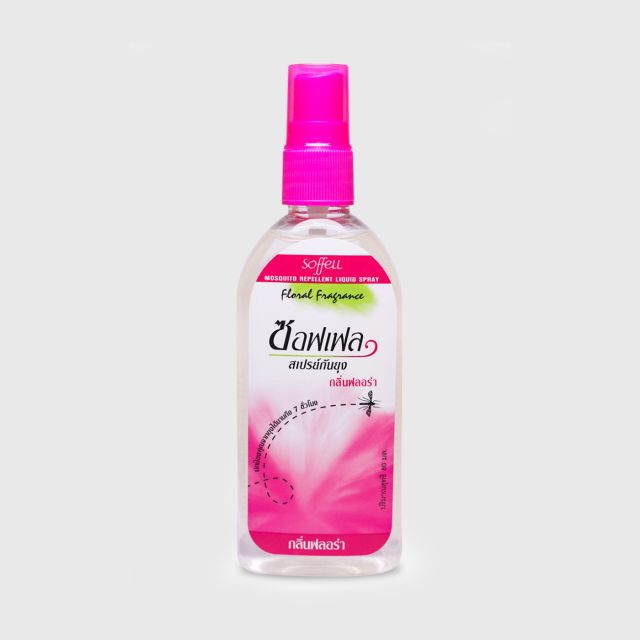 SOFFELL Mosquito Repellent Liquid Spray Floral Fragrance (4x80ml)