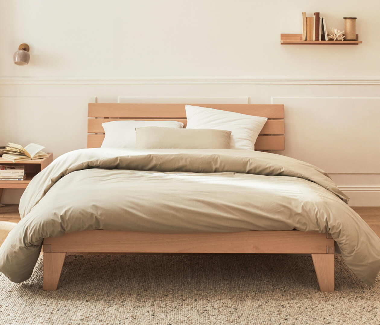 Nos lits et sommiers à lattes en bois massif - Kipli