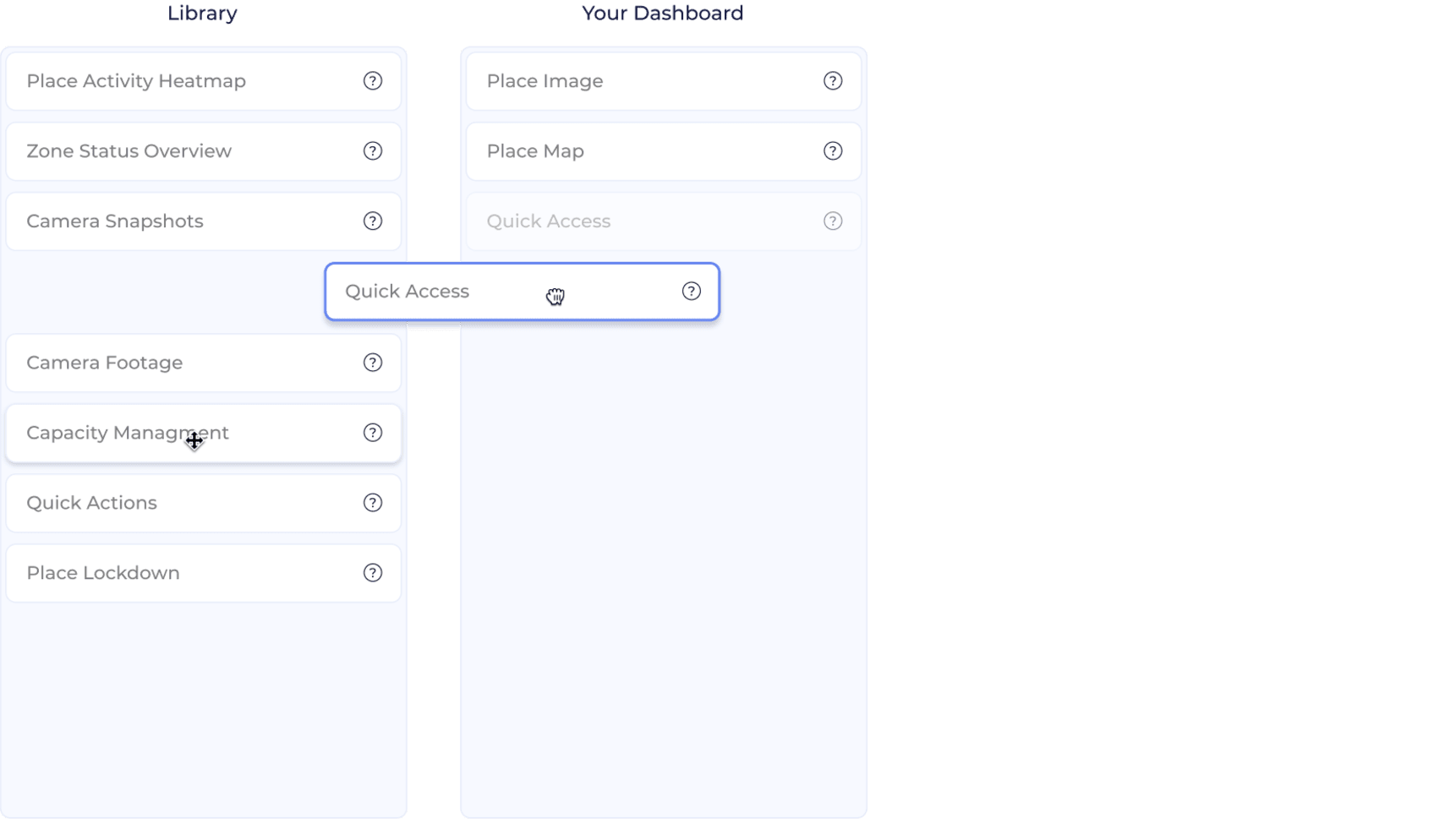 Customizable dashboards