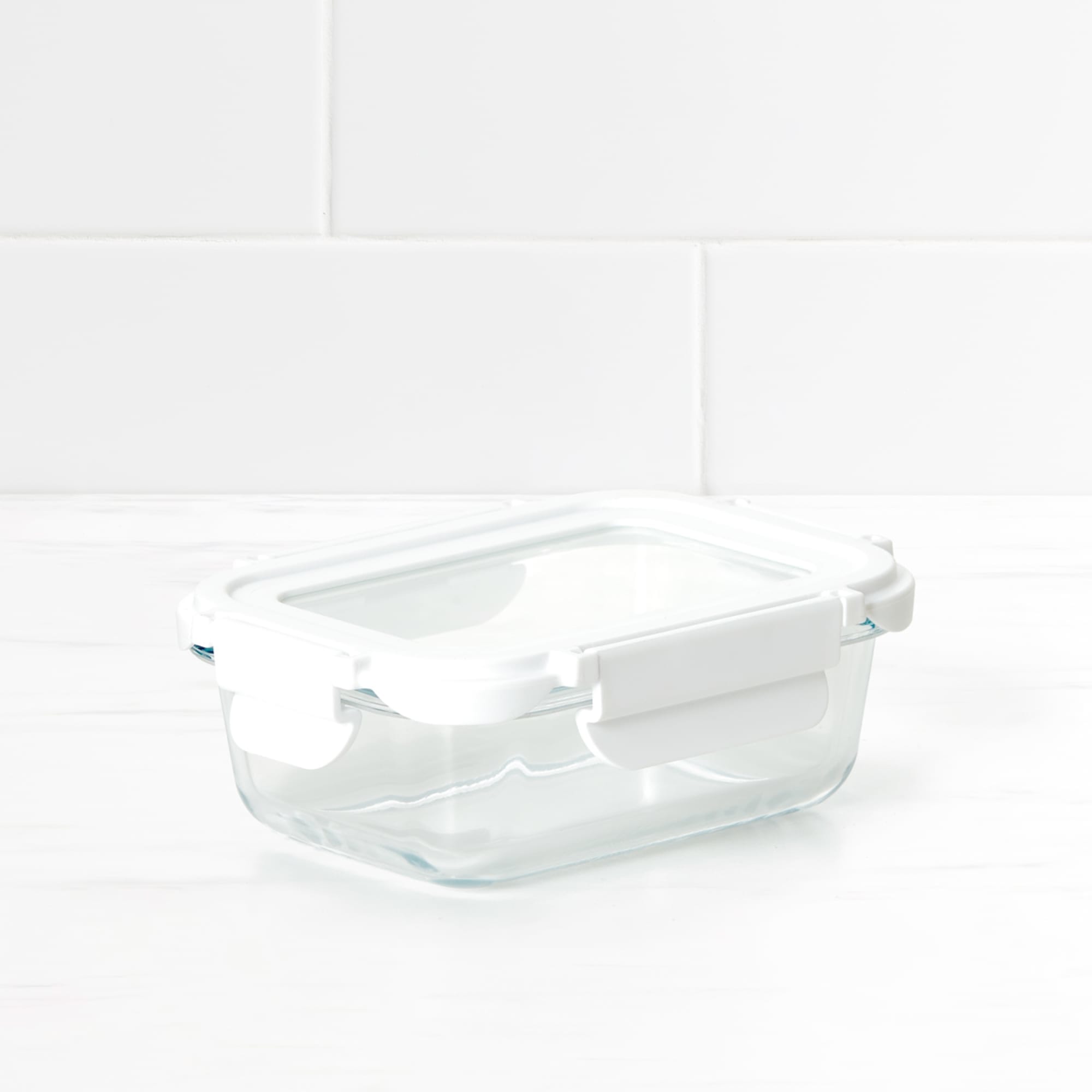 Kitchen Pro VersaLock Glass Rectangular Container 370ml White | Kitchen ...