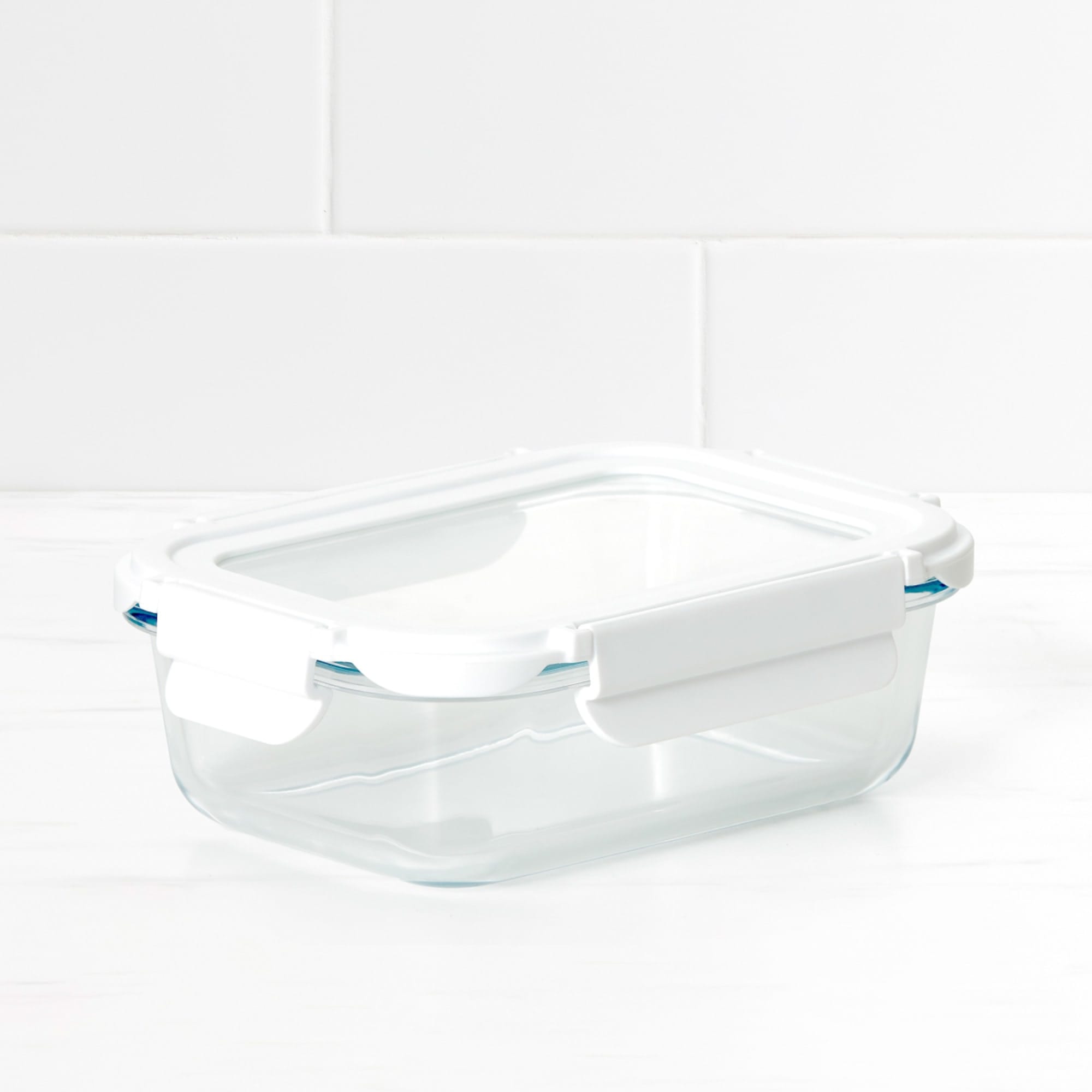 Kitchen Pro VersaLock Glass Rectangular Container 640ml White | Kitchen ...