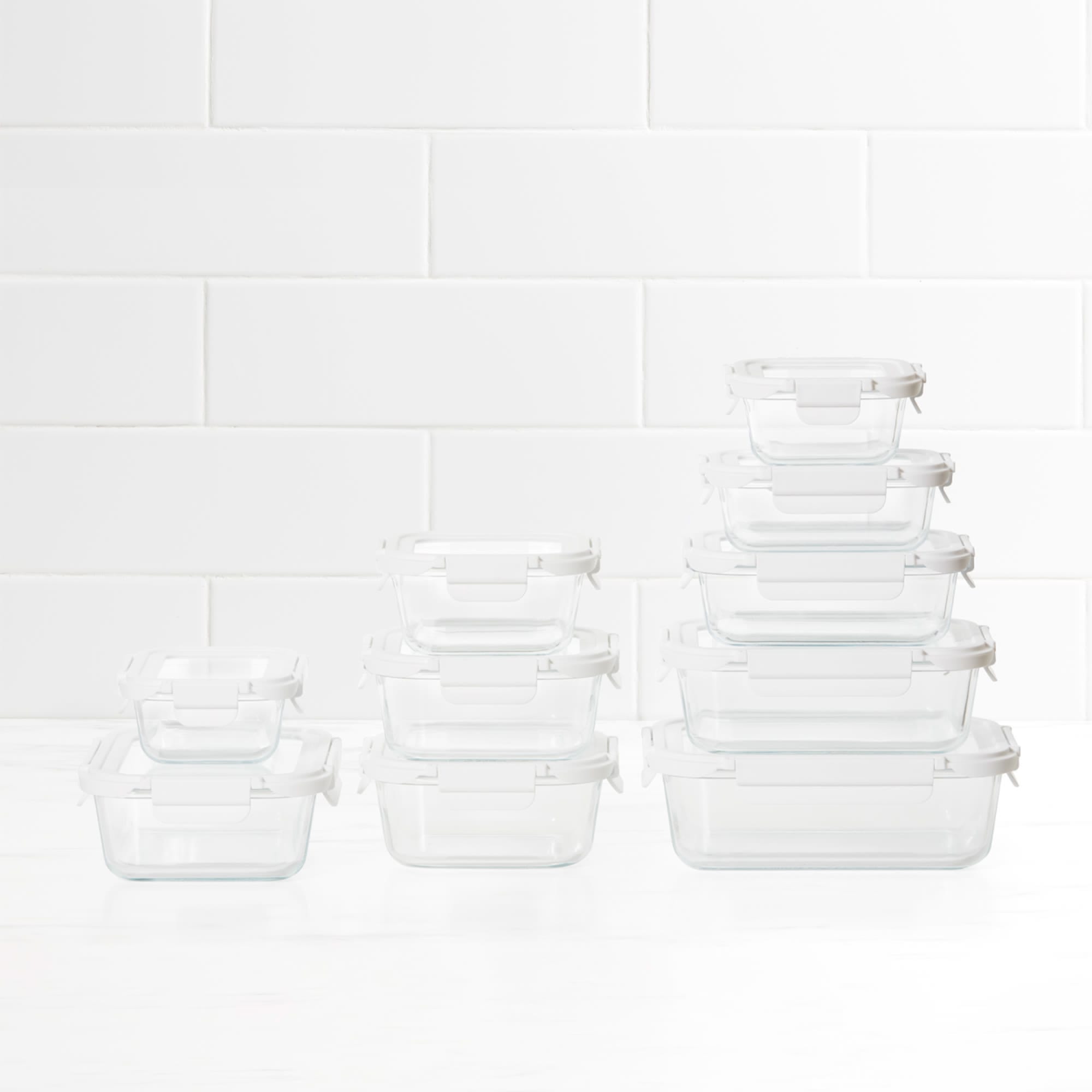 Kitchen Pro VersaLock Glass Container 10pc Set White | Kitchen Warehouse™