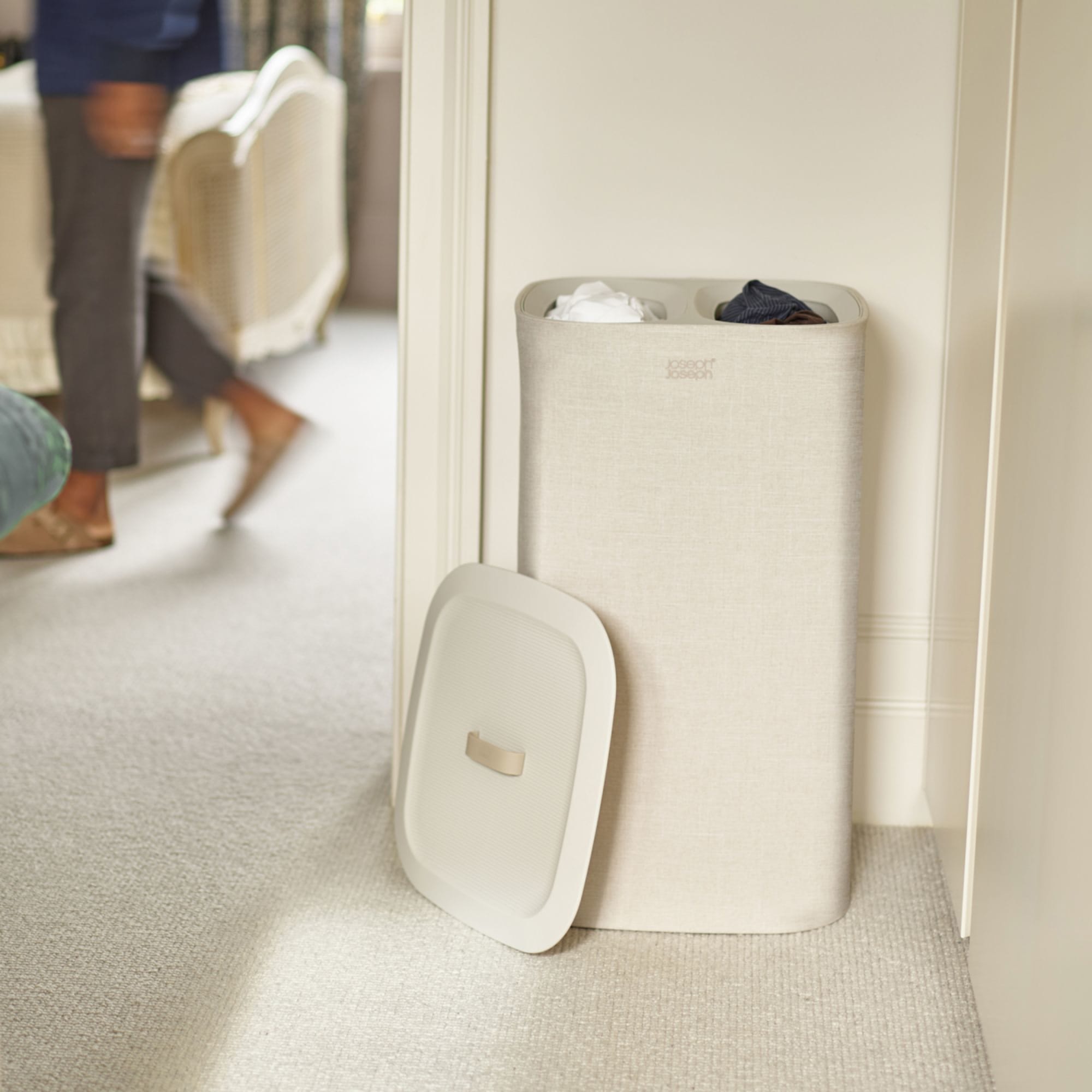 Joseph Joseph Tota Laundry Separation Basket 60L Ecru | Kitchen Warehouse™
