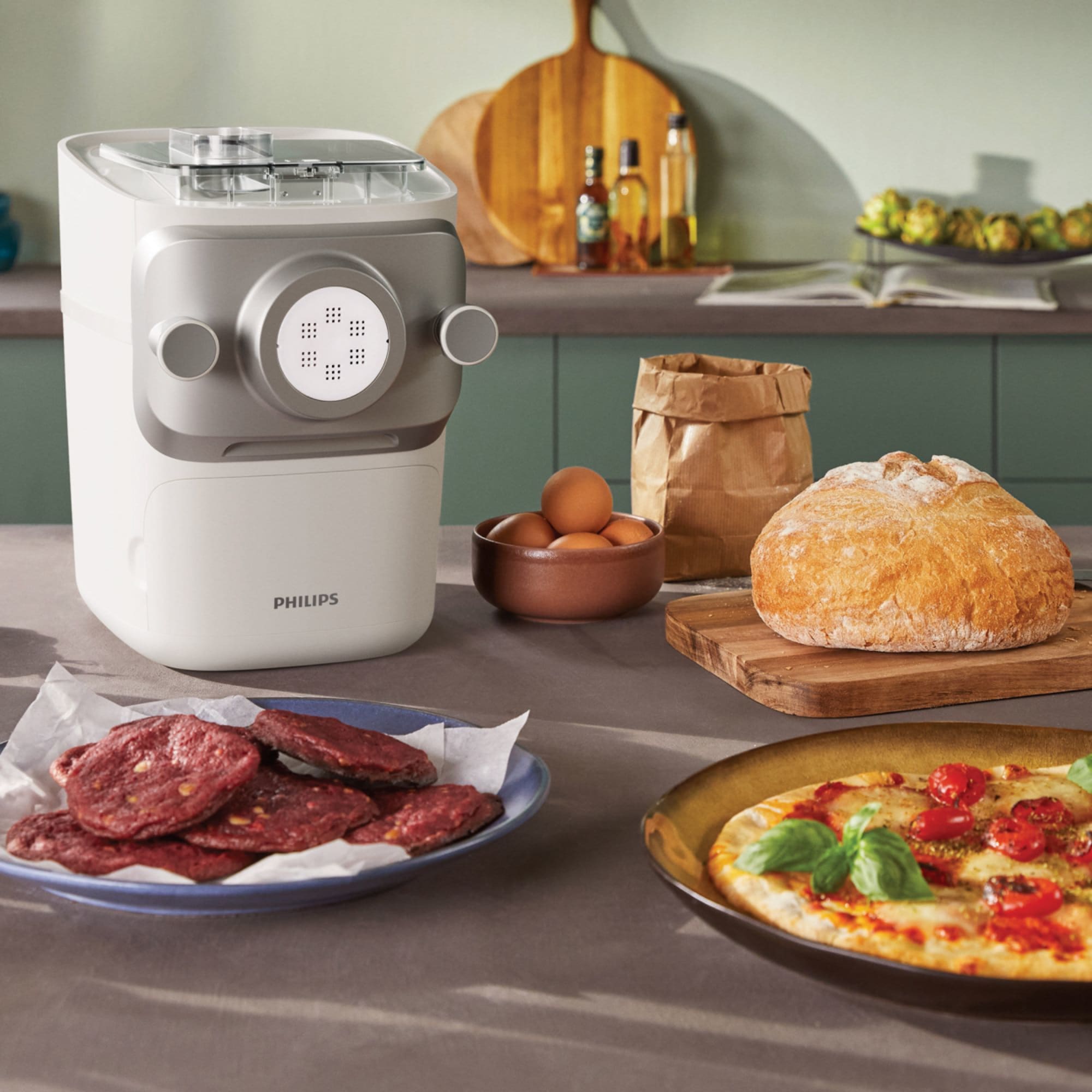 Philips HR2660/00 Premium Pasta and Noodle Maker White | Kitchen Warehouse™