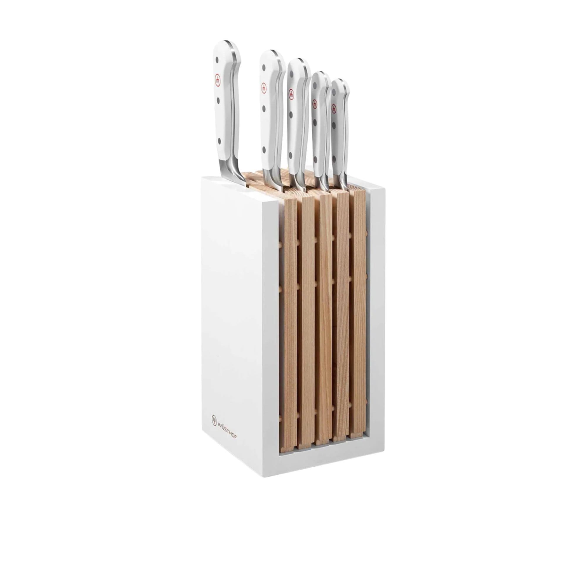 Wusthof Classic White 6pc Design Knife Block Set with Bread Knife ...
