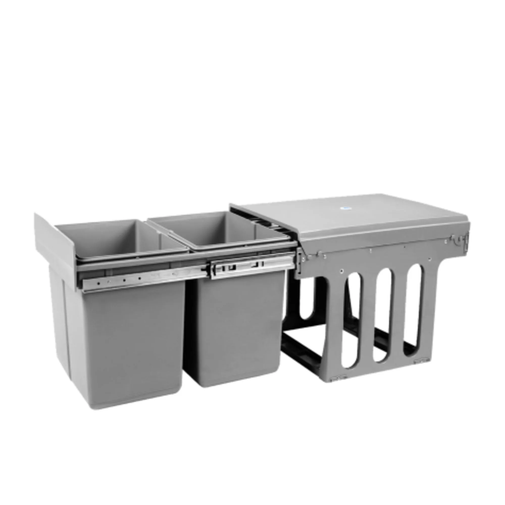 Cefito Pull Out Dual Bin 15L+15L White | Kitchen Warehouse™