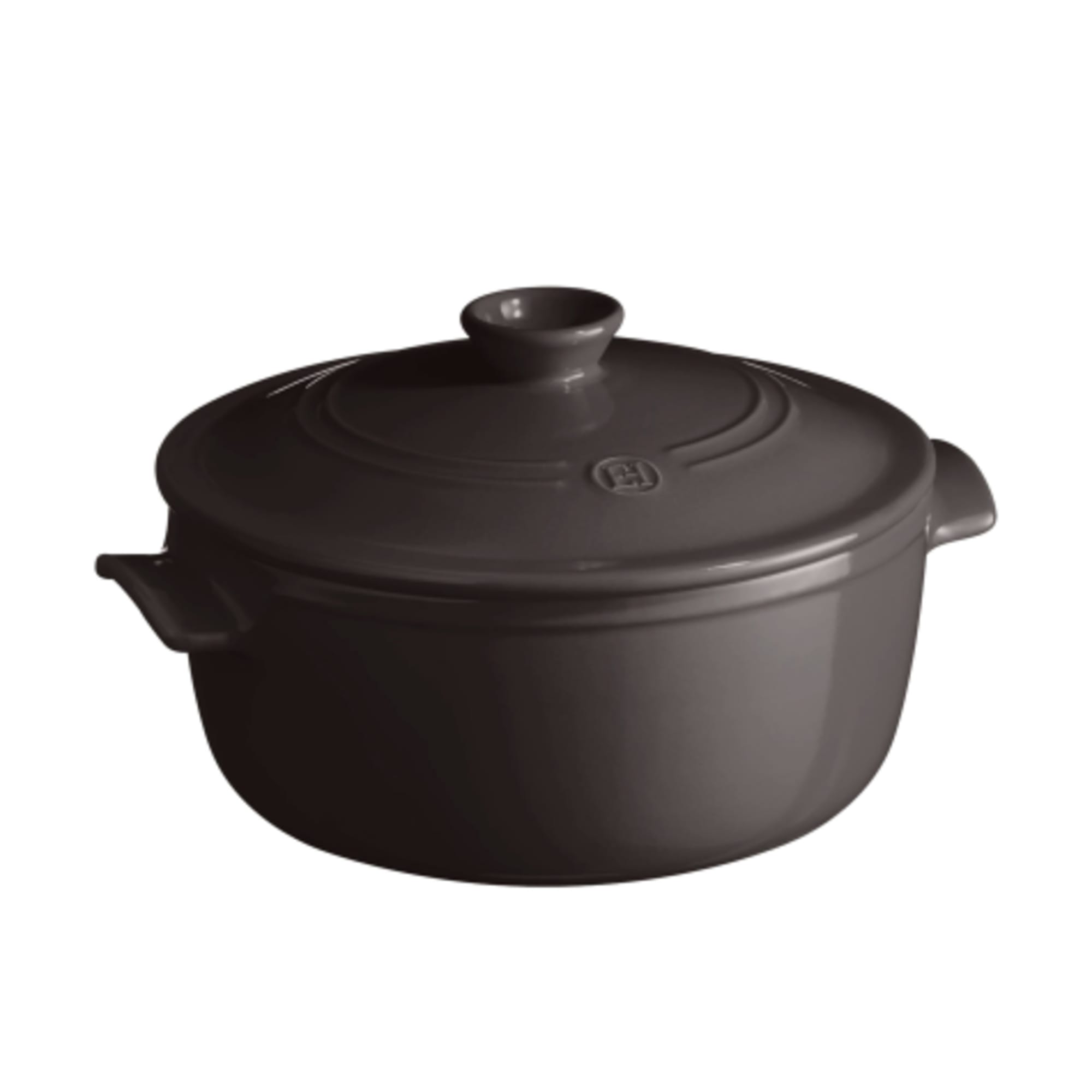 Emile Henry Round Stewpot 2.5L Charcoal - Fast Shipping