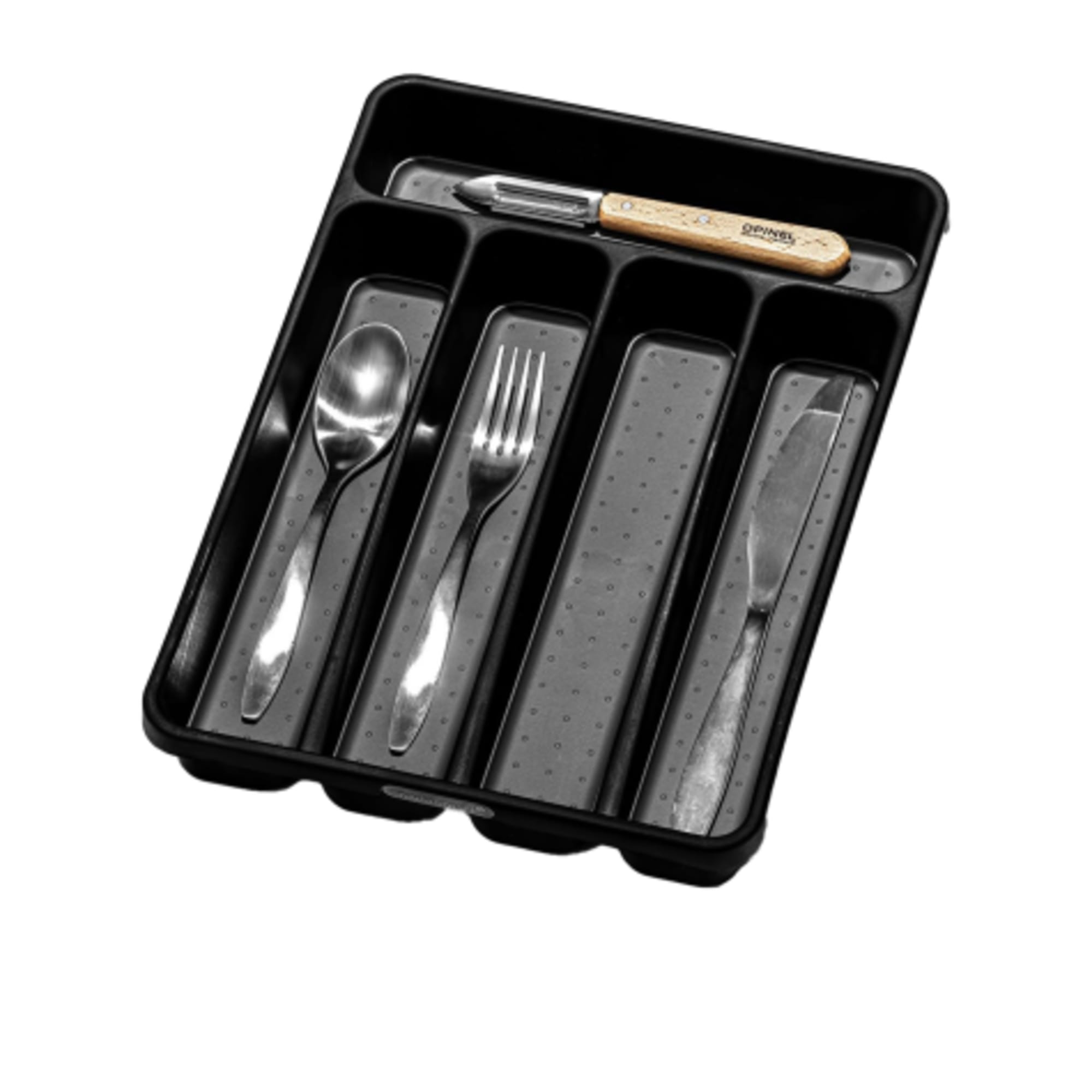 Madesmart Mini Cutlery Tray 5 Compartment Carbon | Kitchen Warehouse™