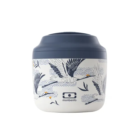 Monbento MB Element Graphic Insulated Food Jar 550mL Ginkgo Blue ...