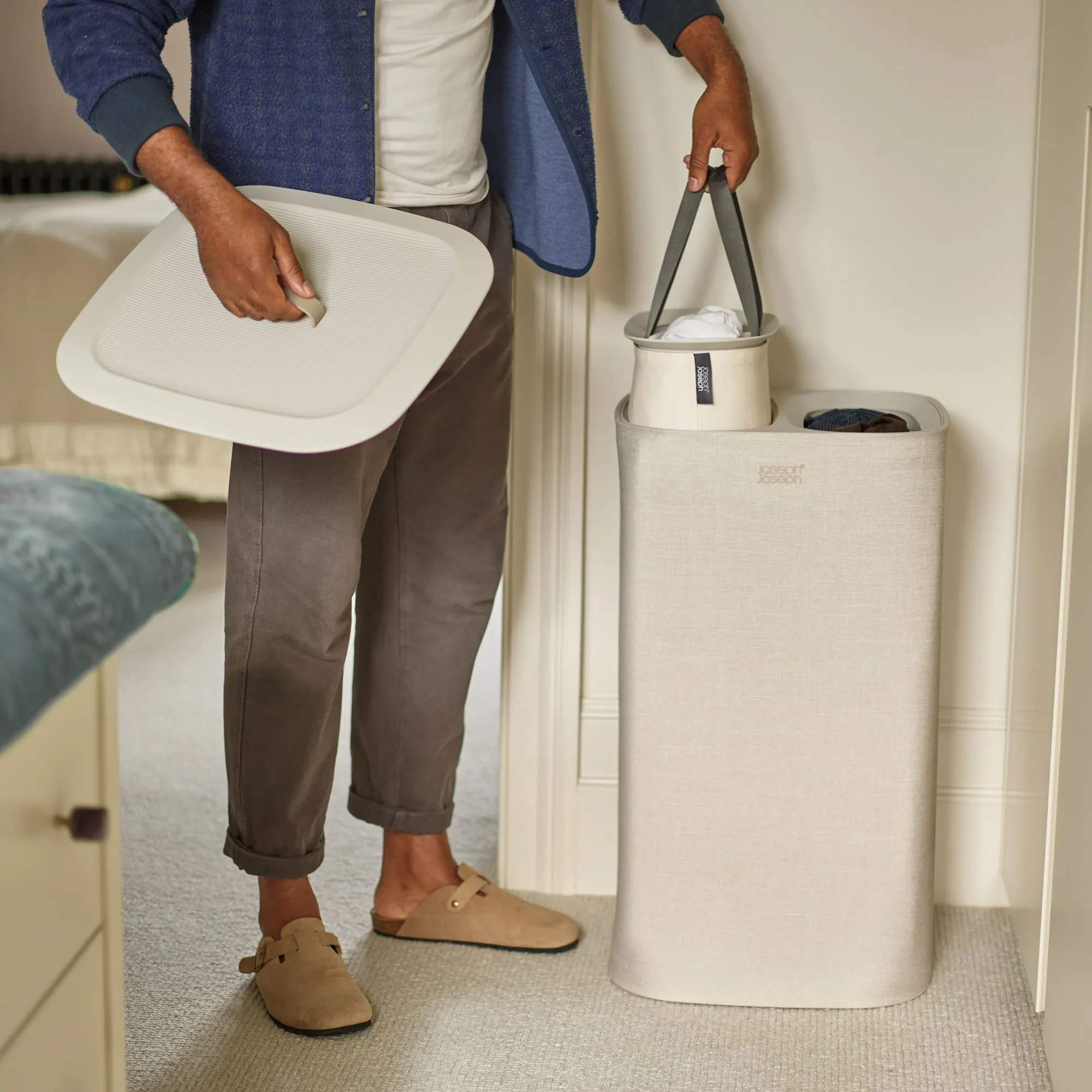 Tota Laundry Separation Basket 60L Ecru | Kitchen Warehouse™