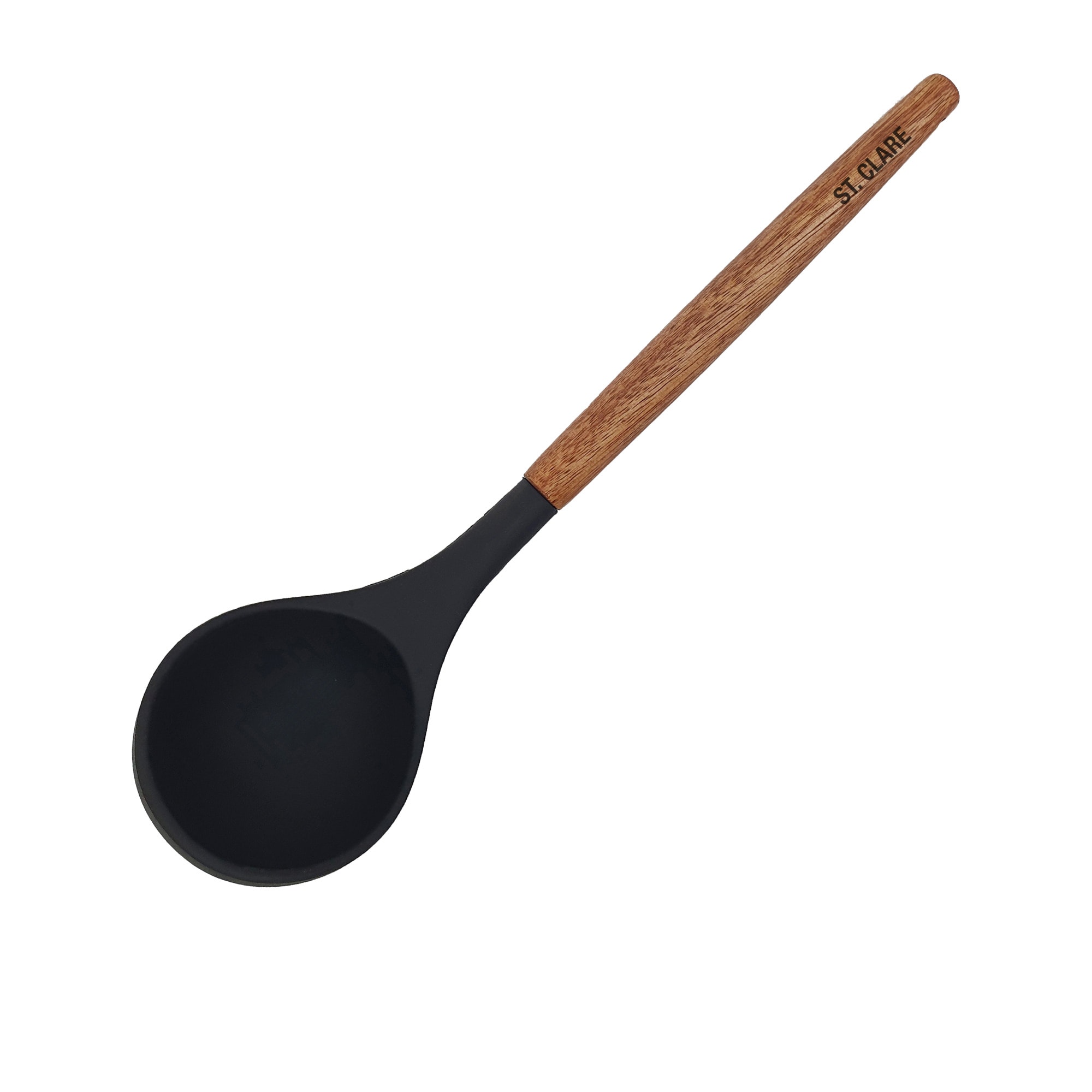 Silicone Ladle with Acacia Handle Black | Kitchen Warehouse™
