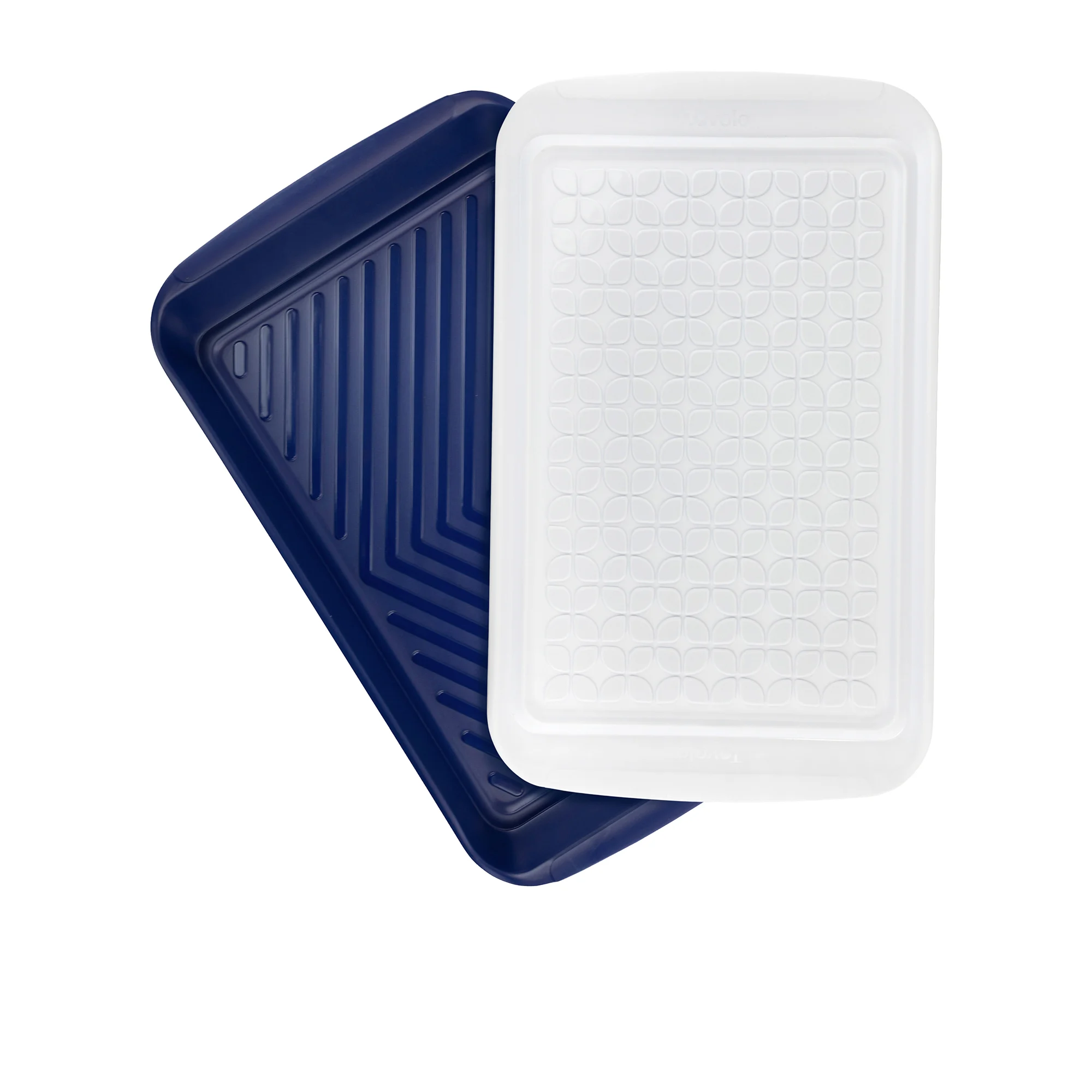Prep & Serve Marinade Trays Large Set of 2 Blue/White | Kitchen Warehouse™