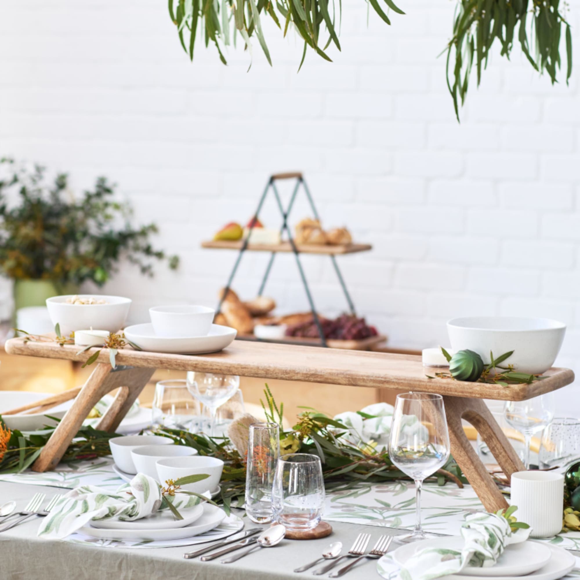 Grove Rectangular Platter with Stand 100x25cm | Kitchen Warehouse™