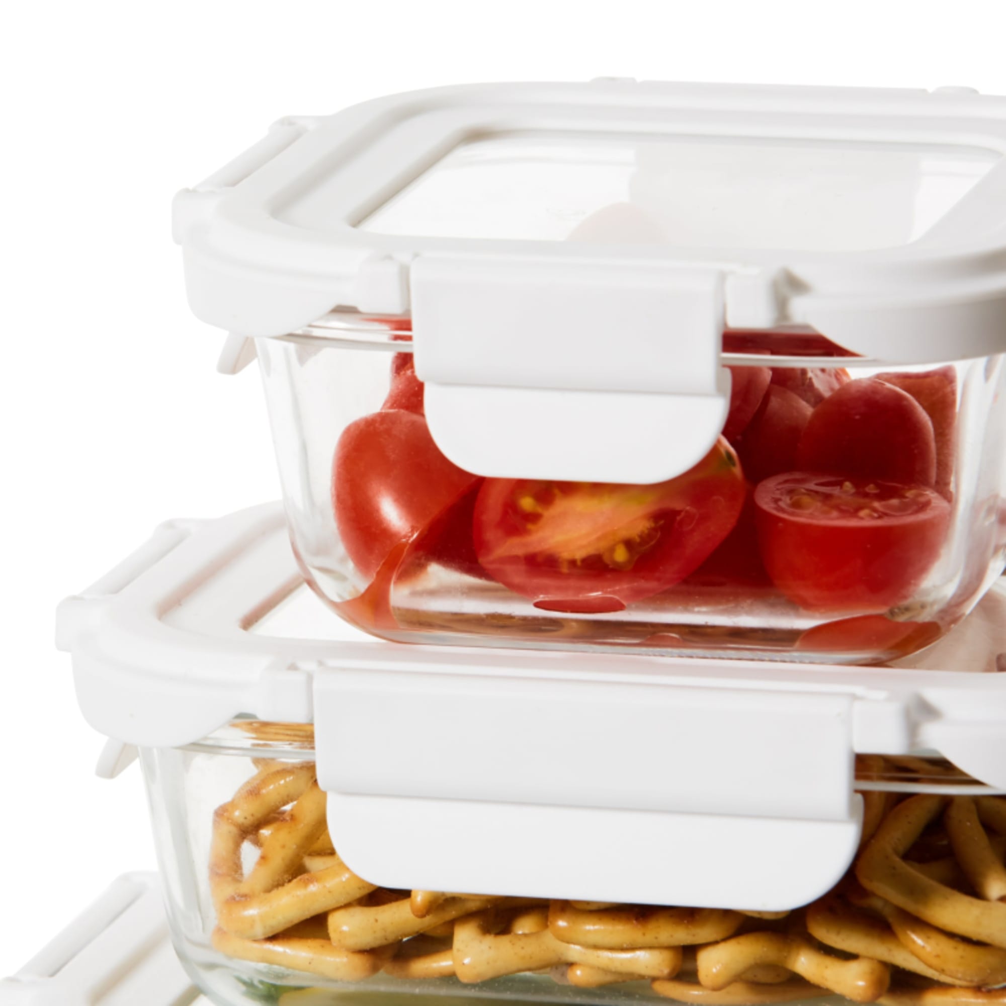 VersaLock Glass Square Container 800ml White | Kitchen Warehouse™