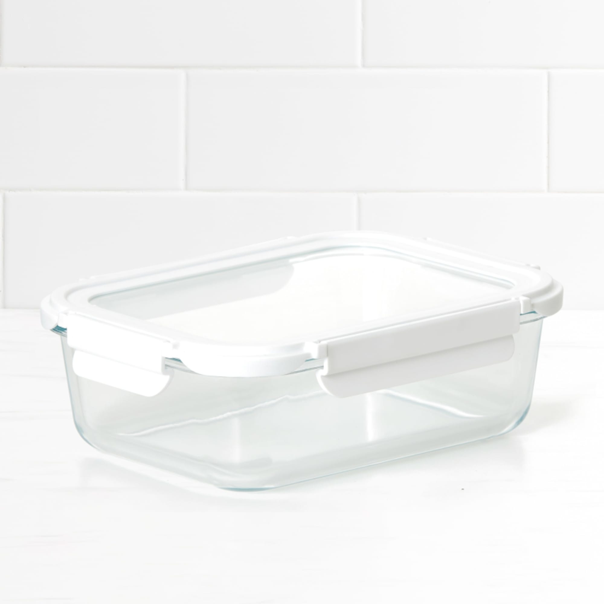 VersaLock Glass Rectangular Container 1.5L White | Kitchen Warehouse™