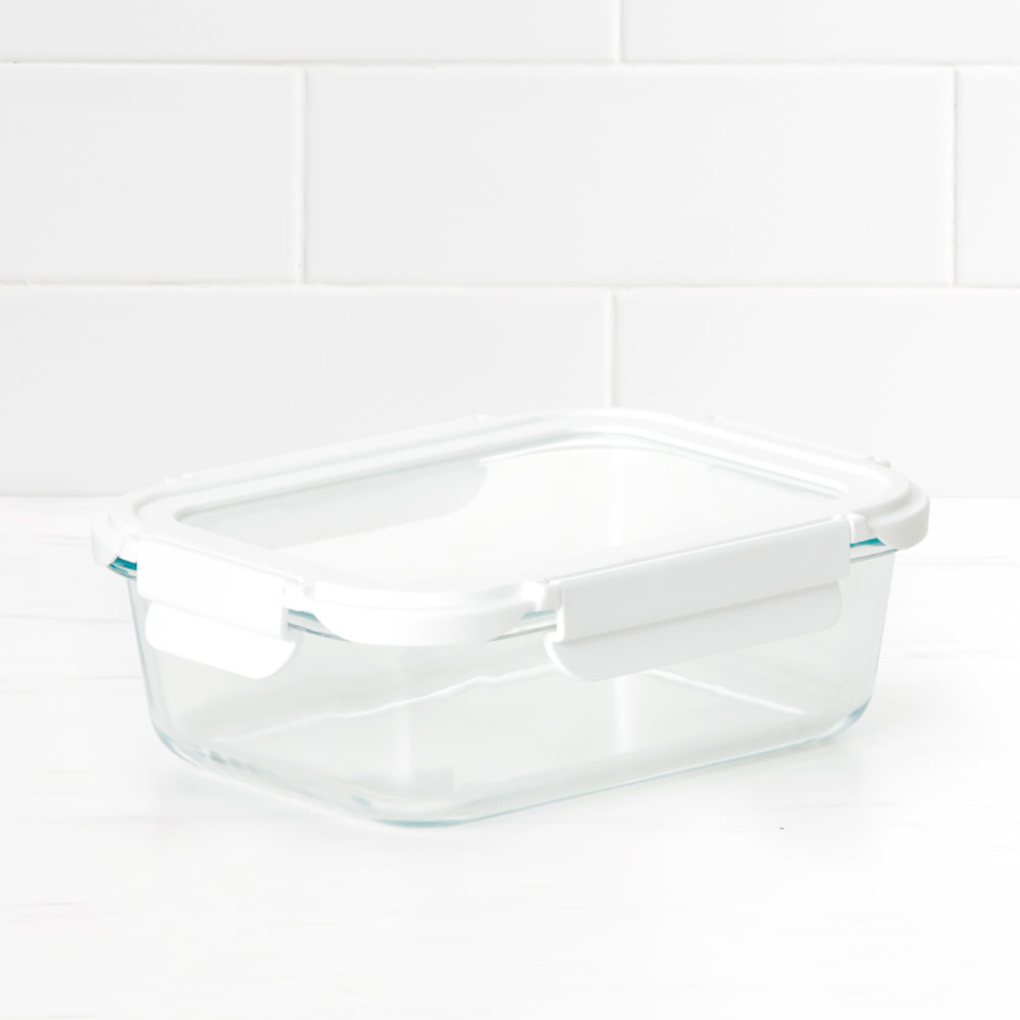 VersaLock Glass Rectangular Container 1L White | Kitchen Warehouse™
