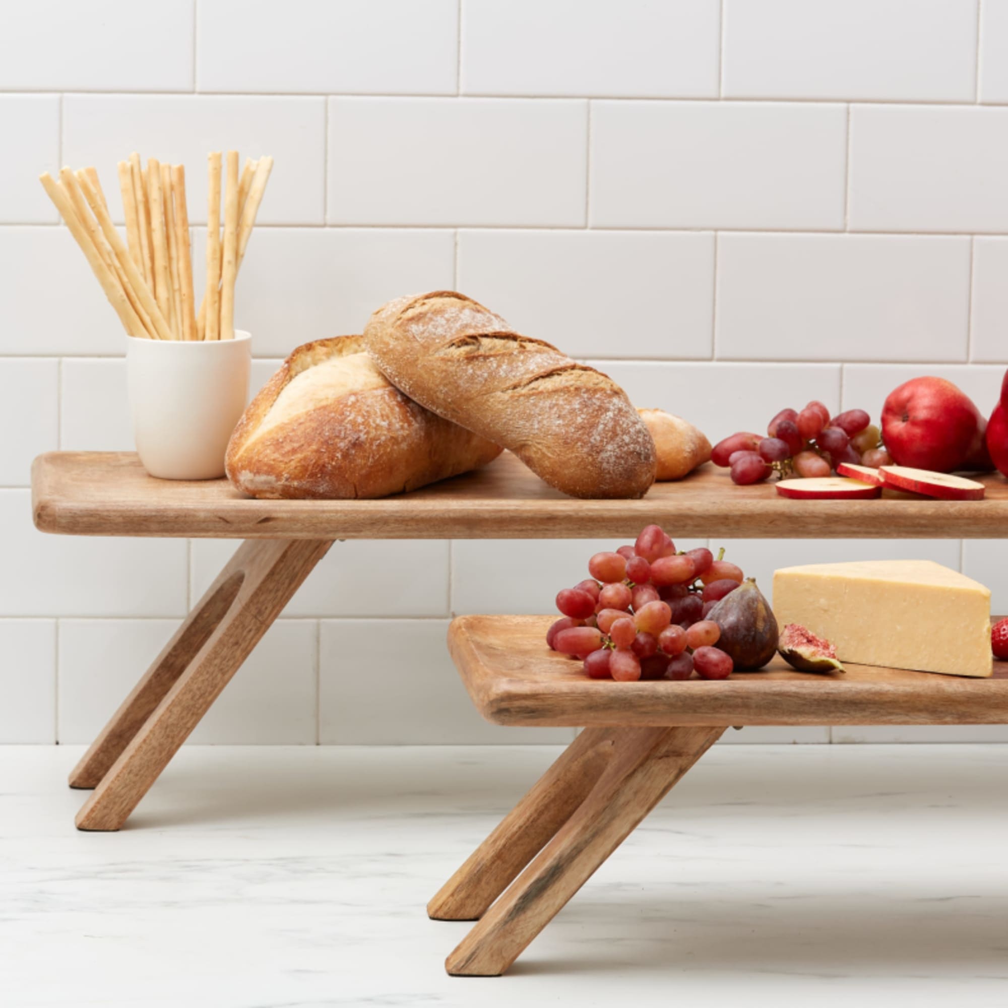Grove Rectangular Platter with Stand 100x25cm | Kitchen Warehouse™