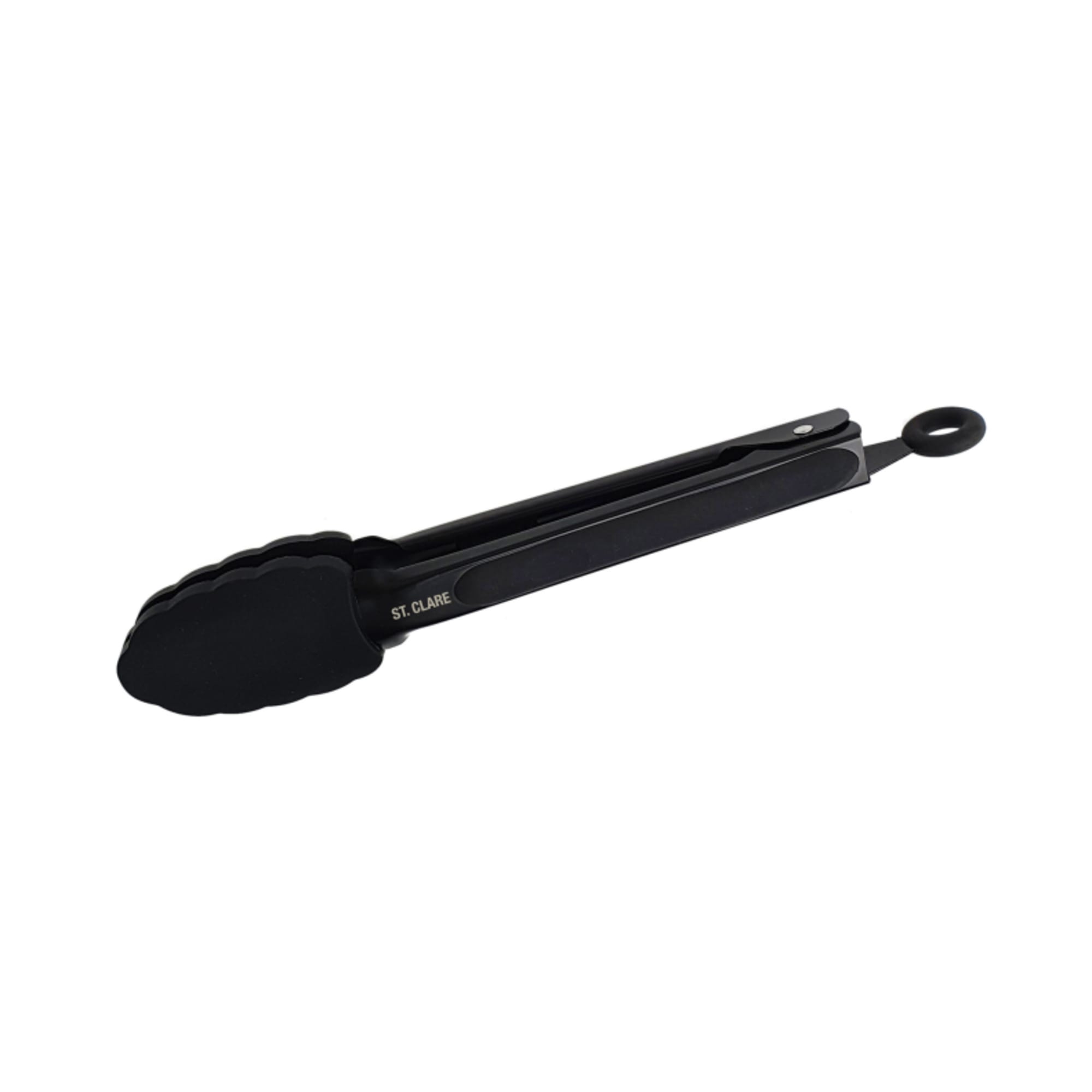 Heavy Duty Tongs w/ Silicone Grip 26cm Black | Kitchen Warehouse™
