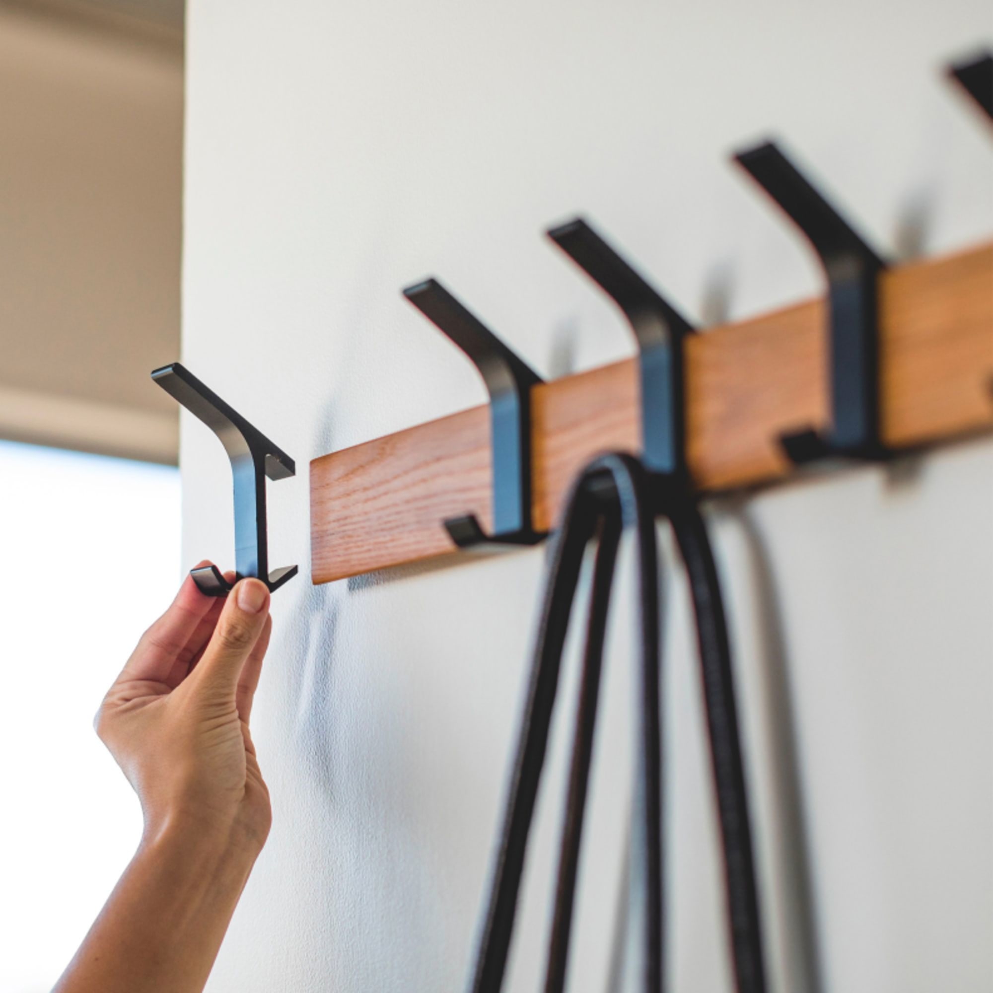 Rin Wall 5 Hook Coat Hanger Black | Kitchen Warehouse™