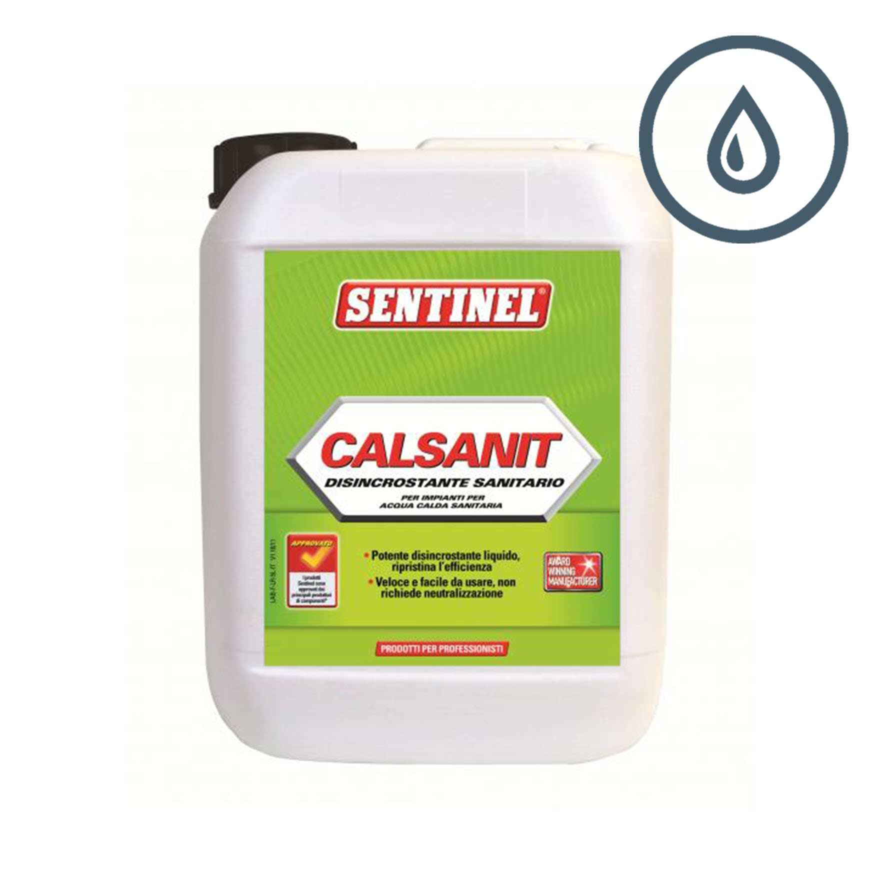 Calsanit kalkoppløser for alle vannsystem 5 liter Klart Vann