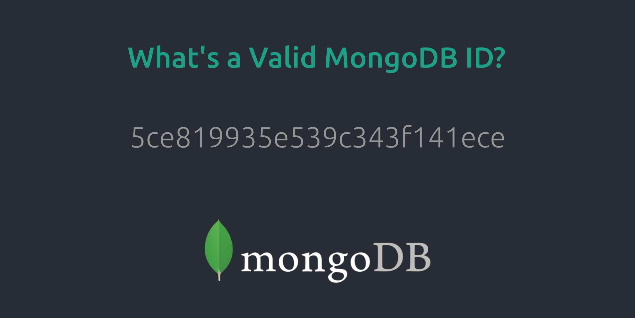 What S A Valid Mongodb Id Klequis Blog