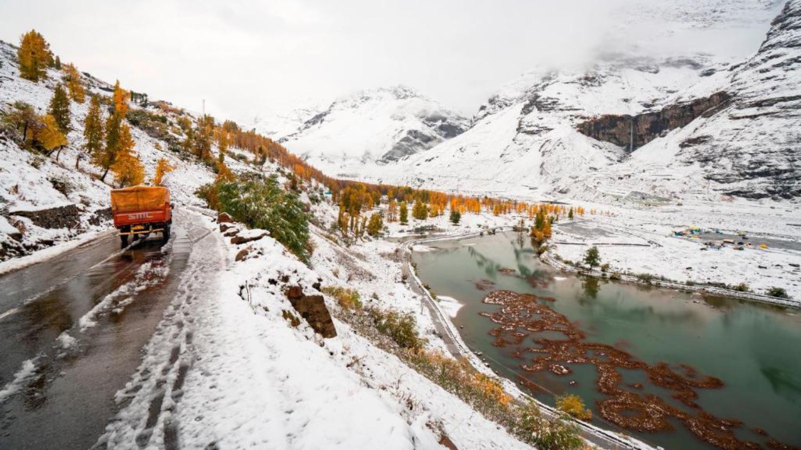 Sissu Lake, Waterfall, Valley, Village, Manali, Himachal Pradesh