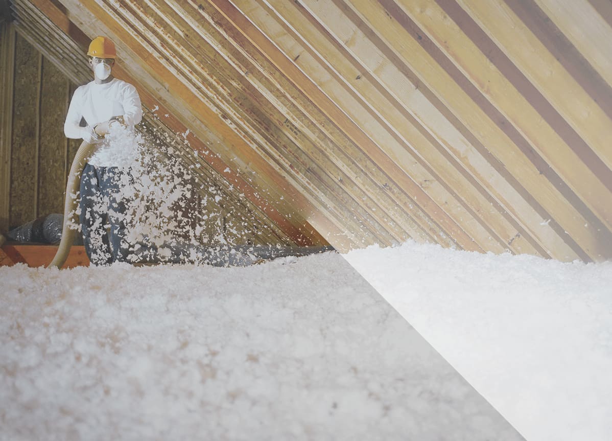 Installing Loose Fill — Open Attics and Net & Blow