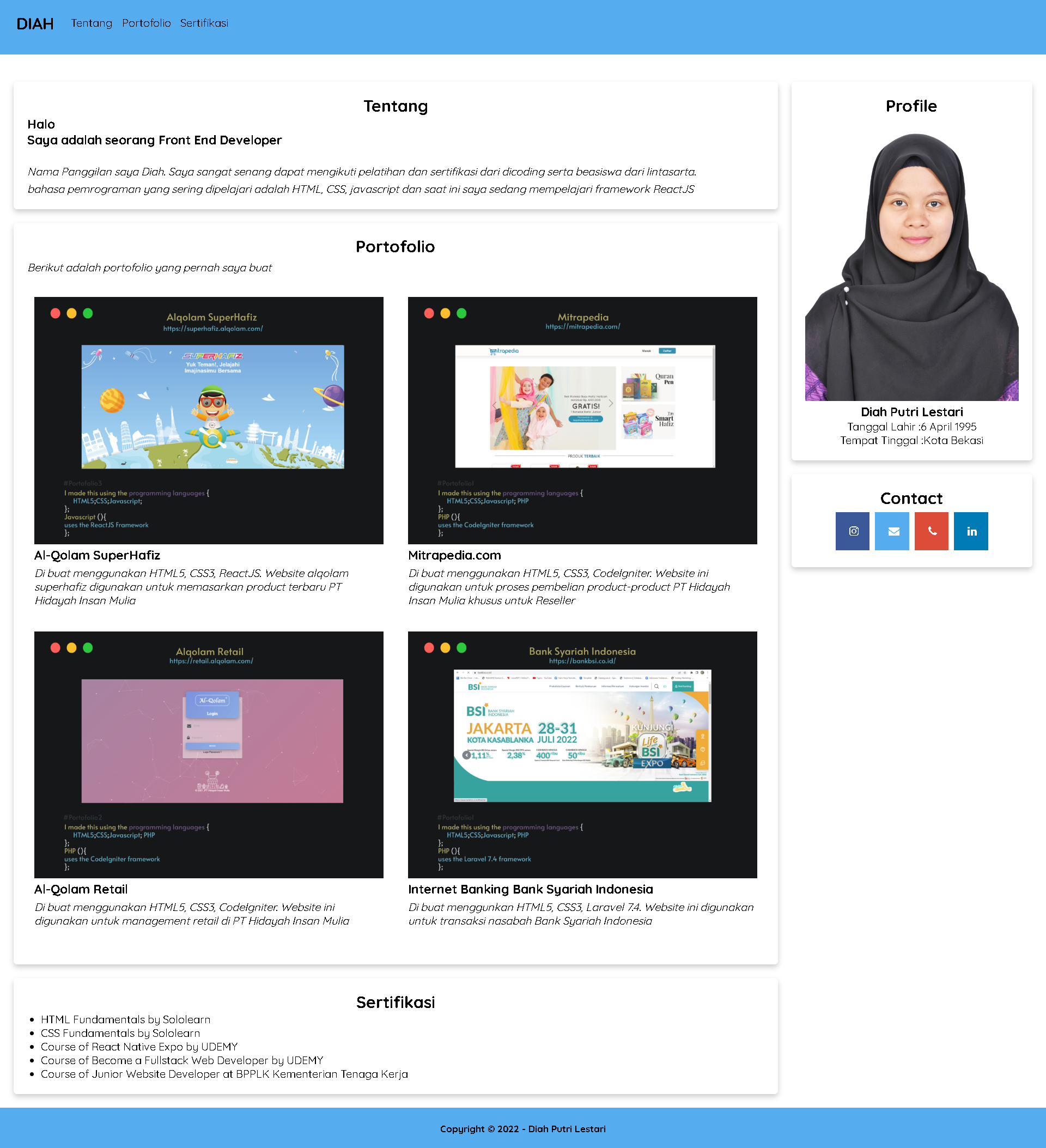 GitHub - diahputrilestari/Belajar-Dasar-Pemrograman-Web: Submission: Tugas Akhir Membuat Website