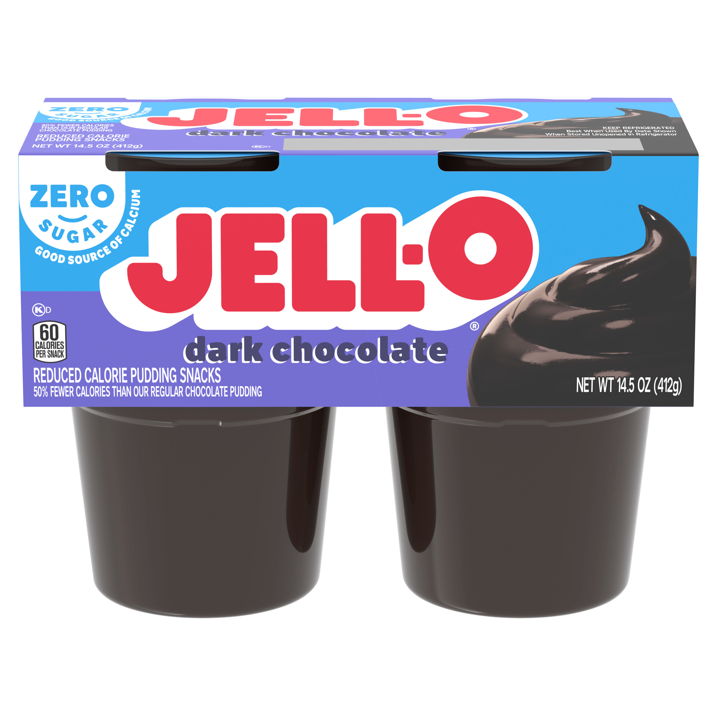 Zero Sugar Chocolate Vanilla Swirls Pudding Snack Cups | Jell-O ...
