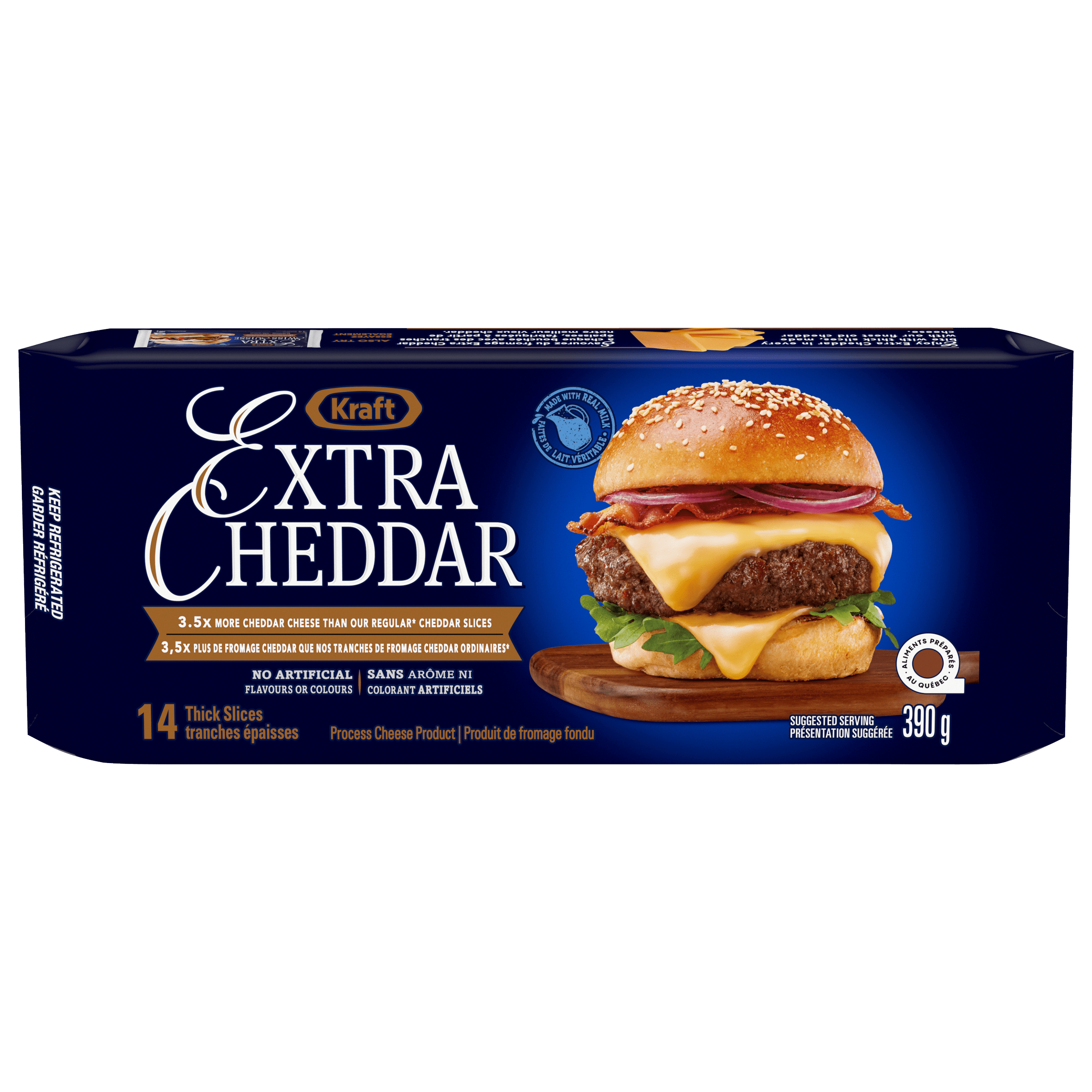 Extra Cheddar Slices | Kraft | Products - Heinz® Canada