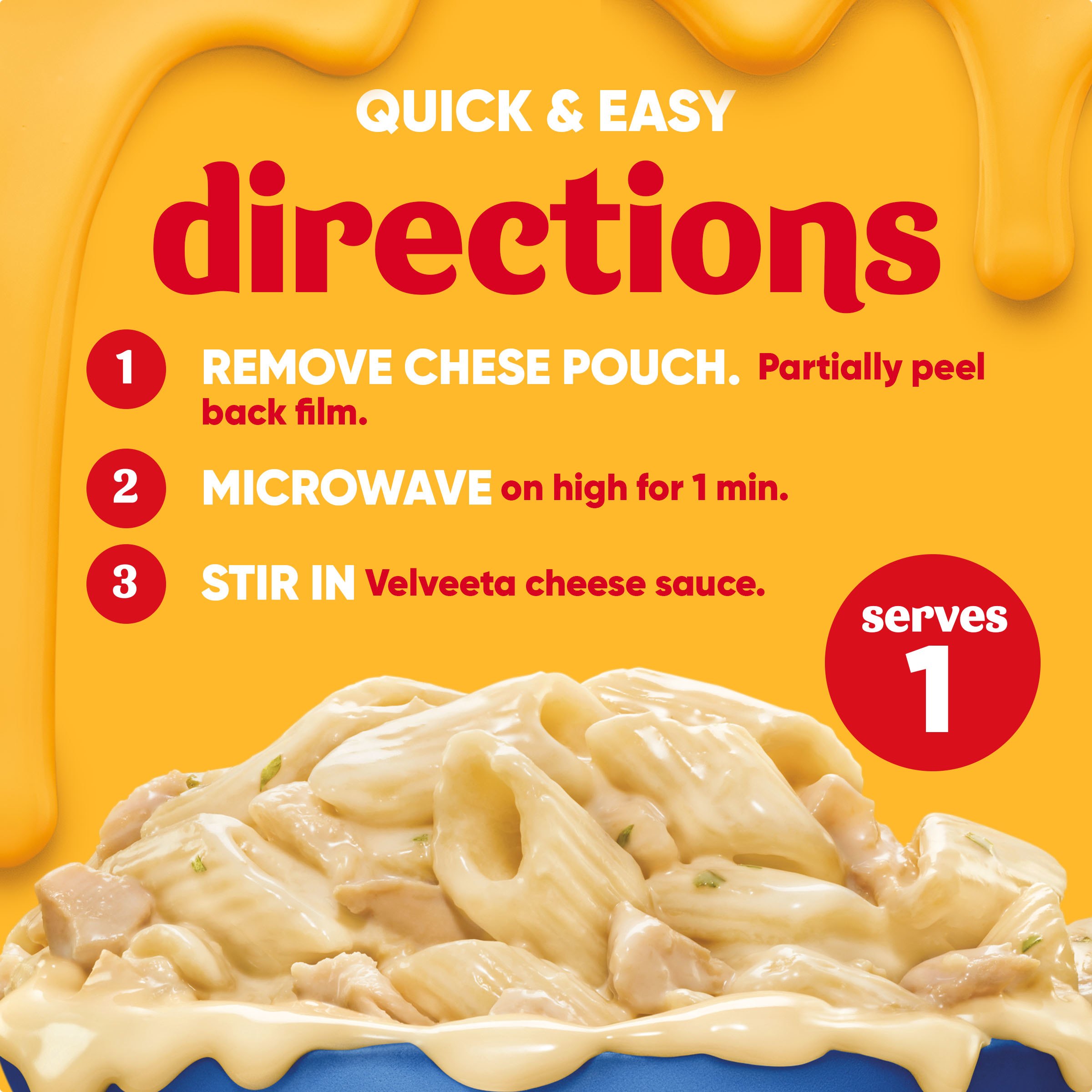 Cheesy Bowls Chicken Alfredo Microwavable Meal | Velveeta | Products ...