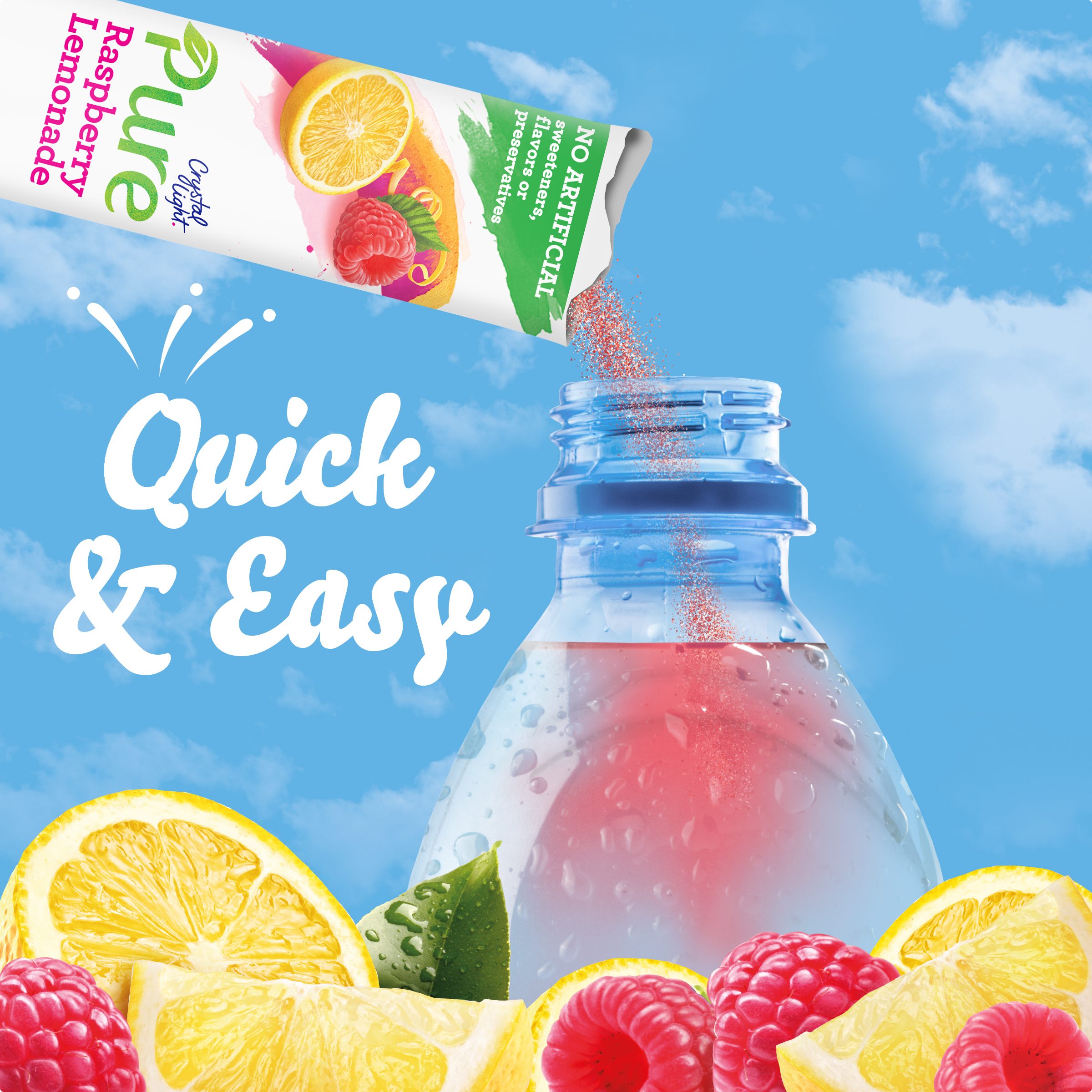 Pure Raspberry Lemonade Powdered Drink Mix | Crystal Light | Products ...