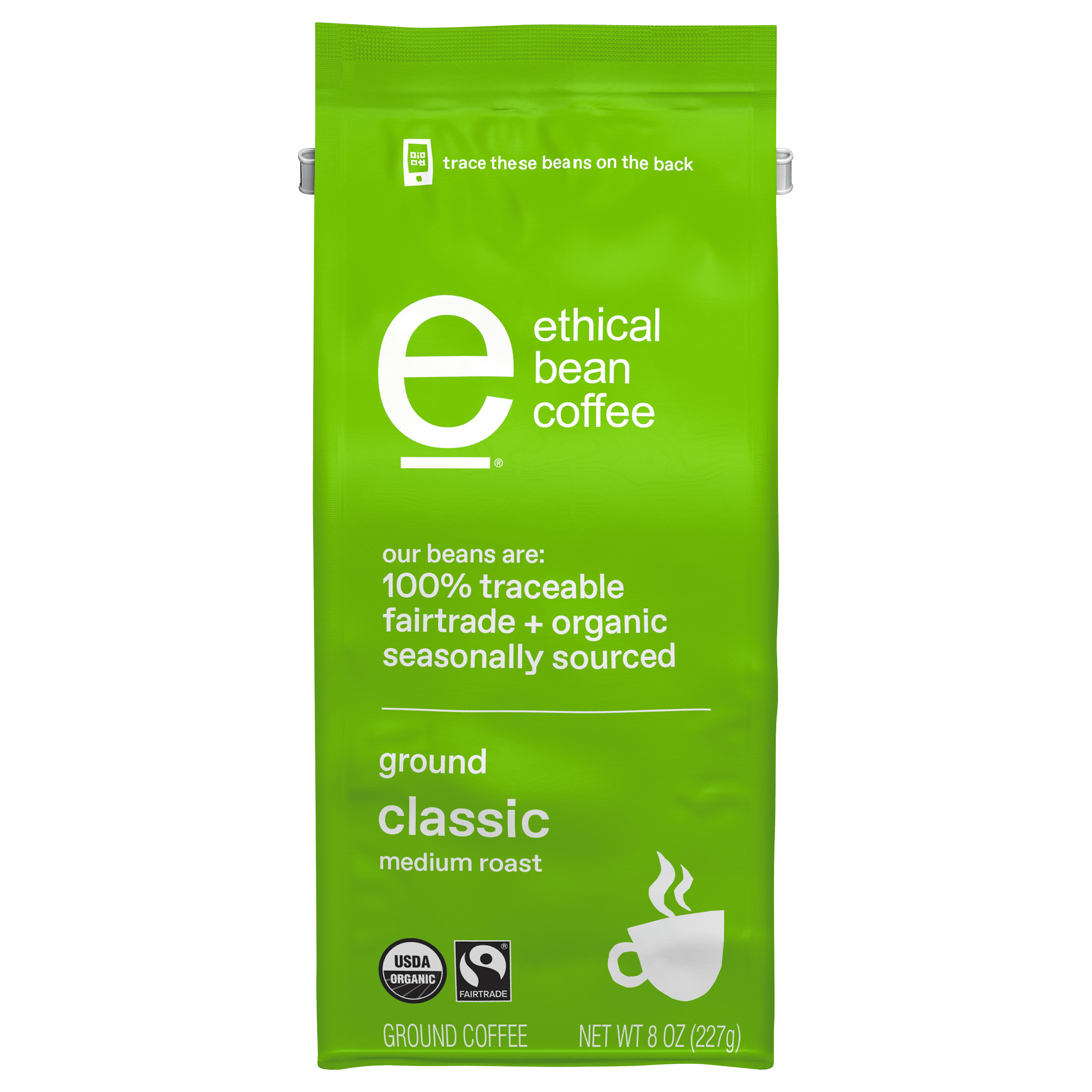 Classic Medium Roast Fairtrade Organic Ground Coffee | Ethical Bean ...