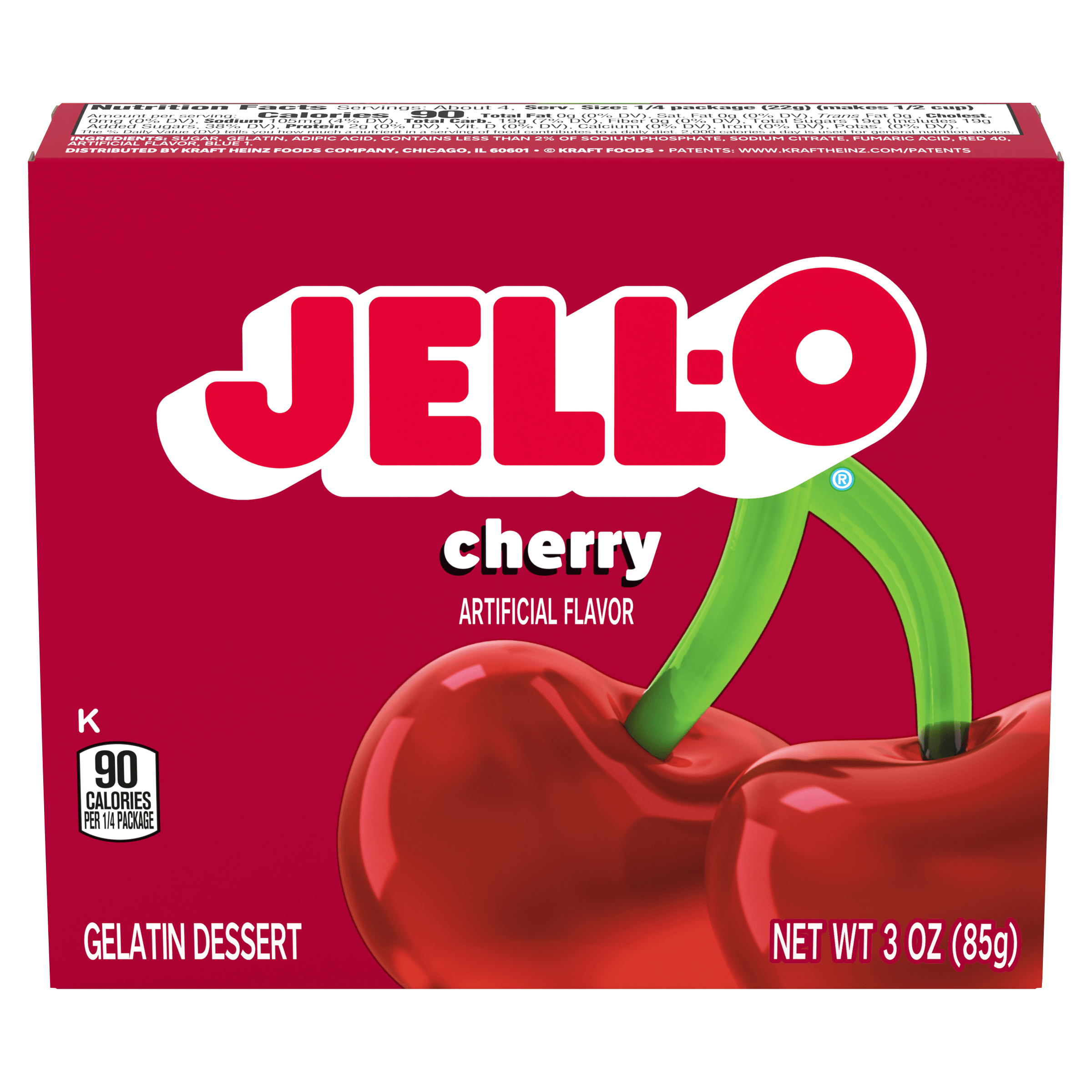 Cherry Gelatin Dessert Mix | Jell-O | Products - Heinz®