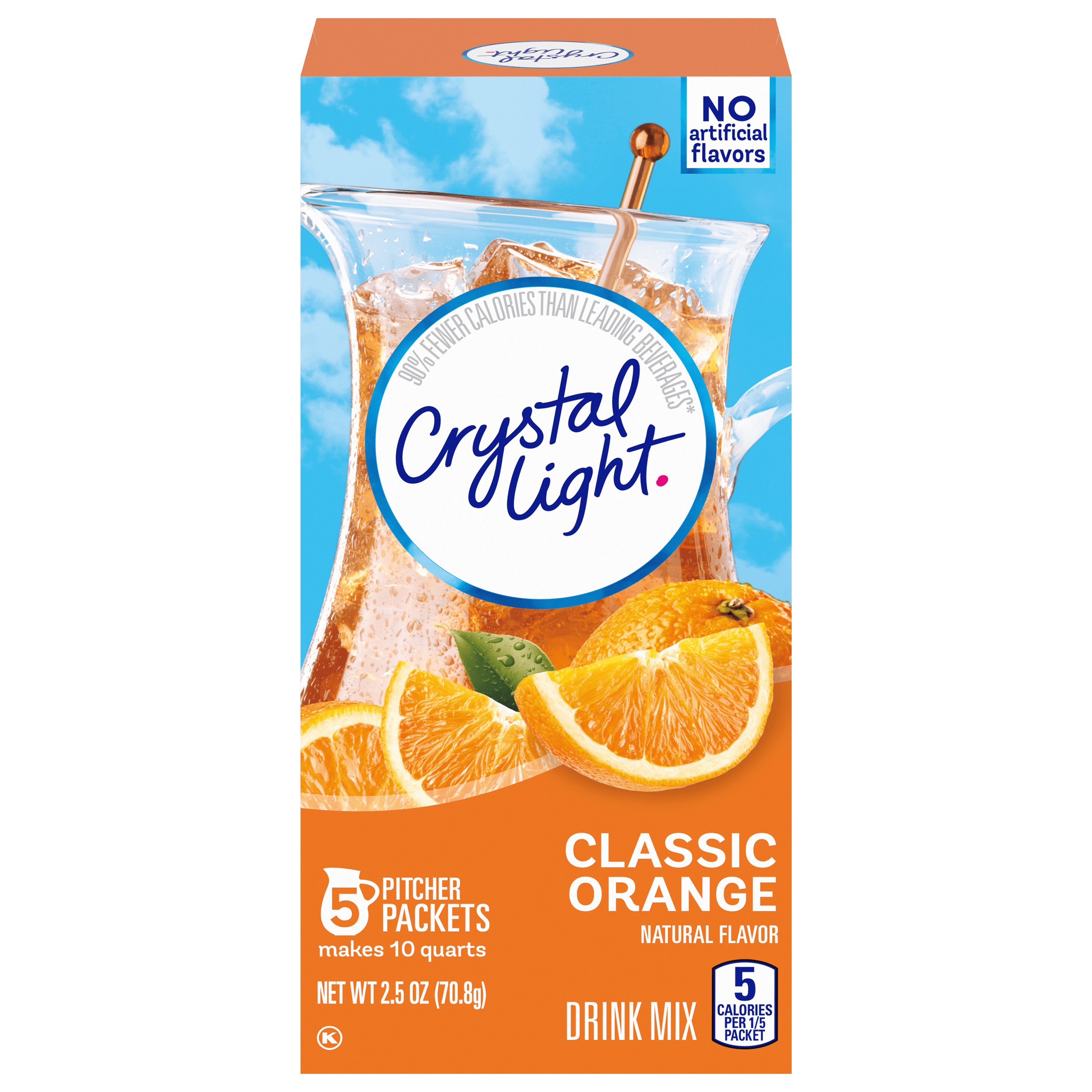 Classic Orange Naturally Flavored Powdered Drink Mix | Crystal Light ...
