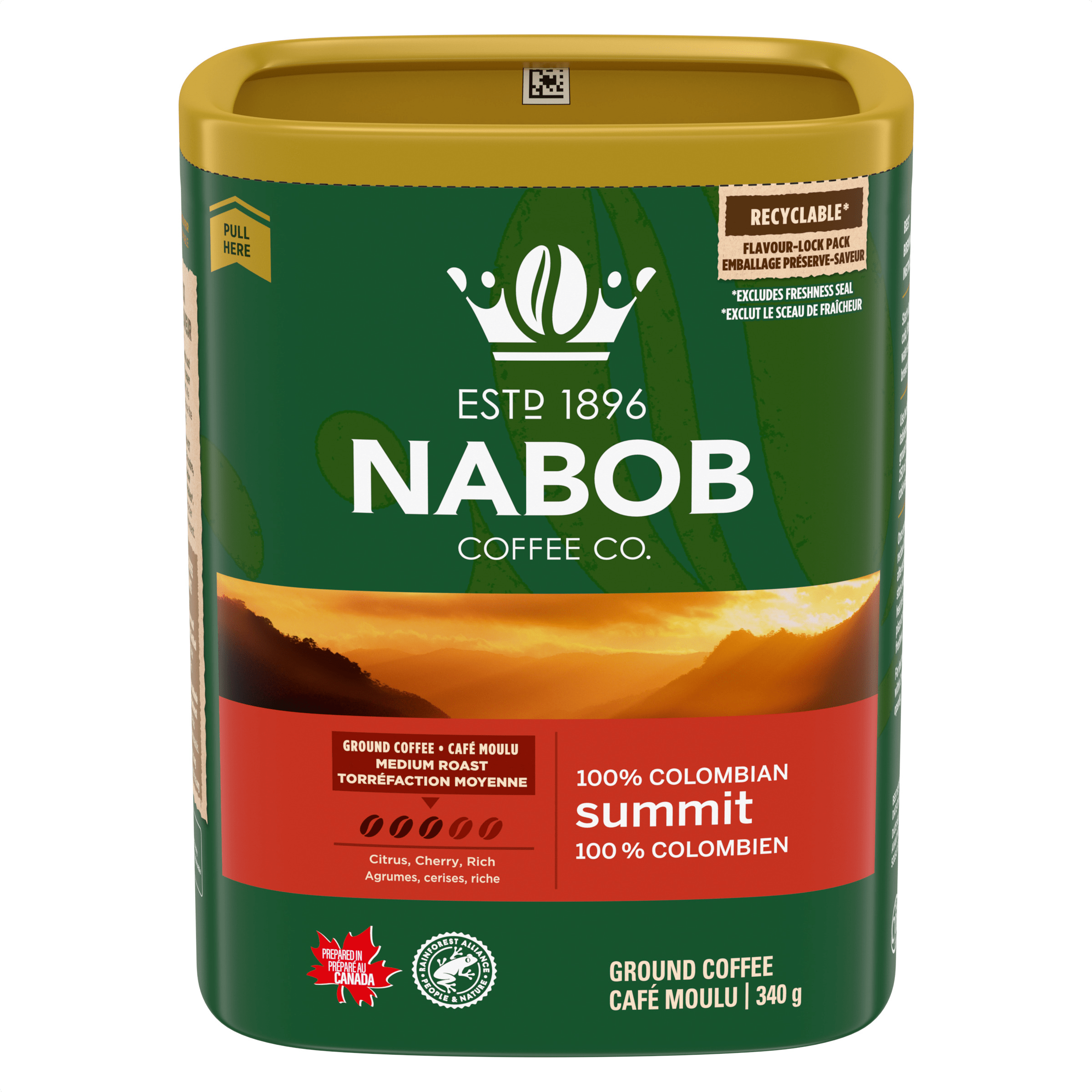 Nabob Medium Roast 100% Colombian Summit Ground Coffee | NABOB COFFEE ...