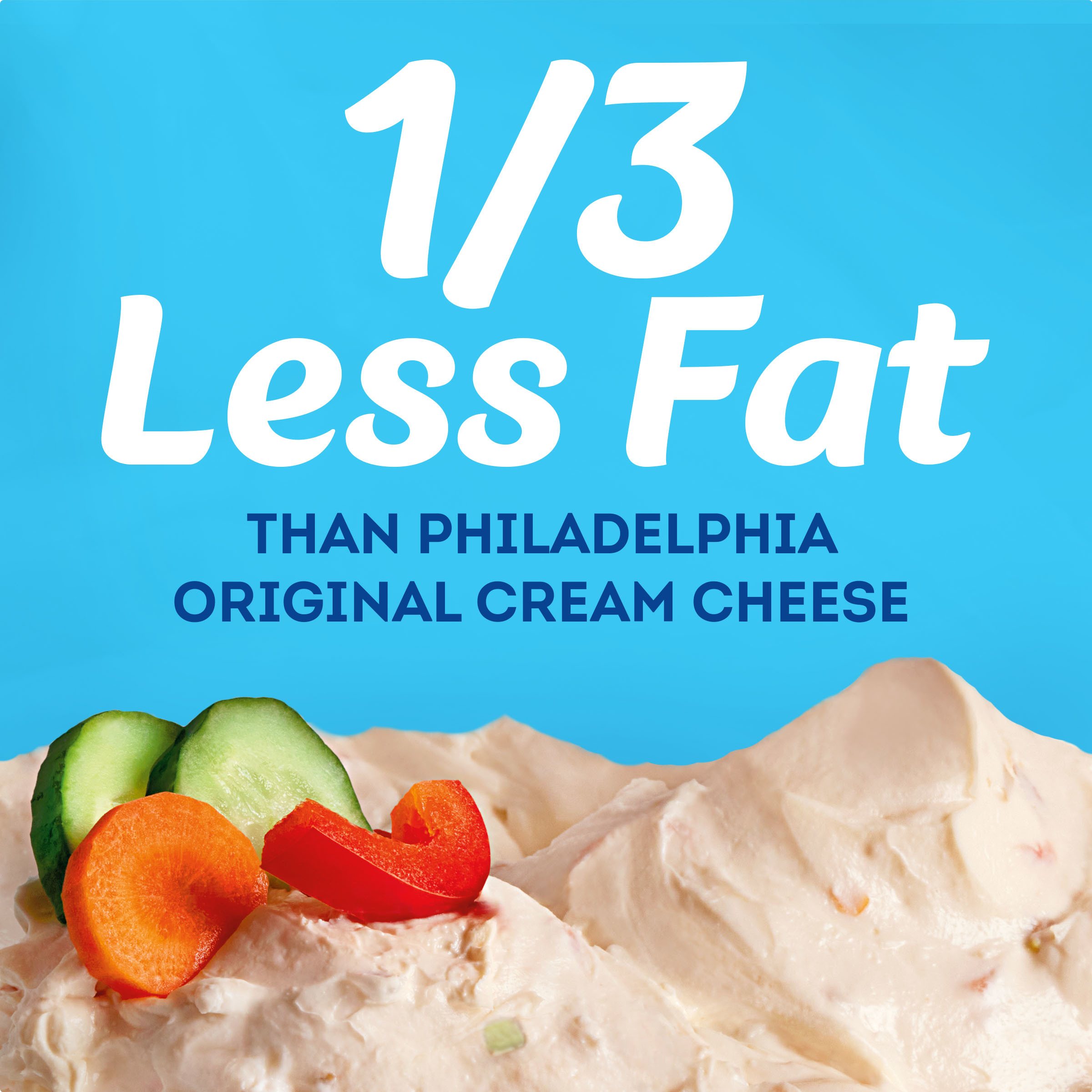 Garden Vegetable Reduced Fat Cream Cheese Spread with a Third Less Fat
