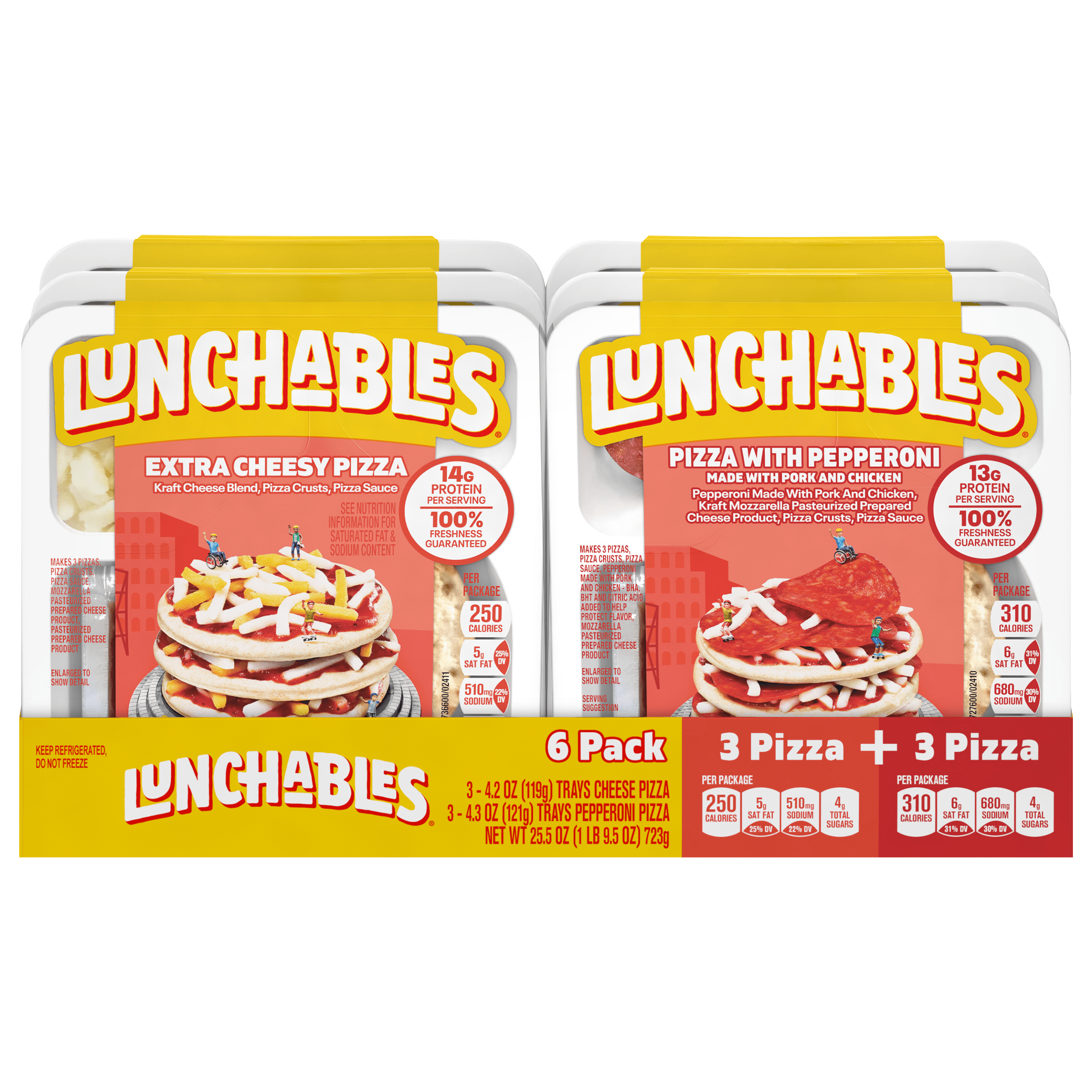 Pepperoni & Extra Cheesy Pizza Snack Kit Multipack