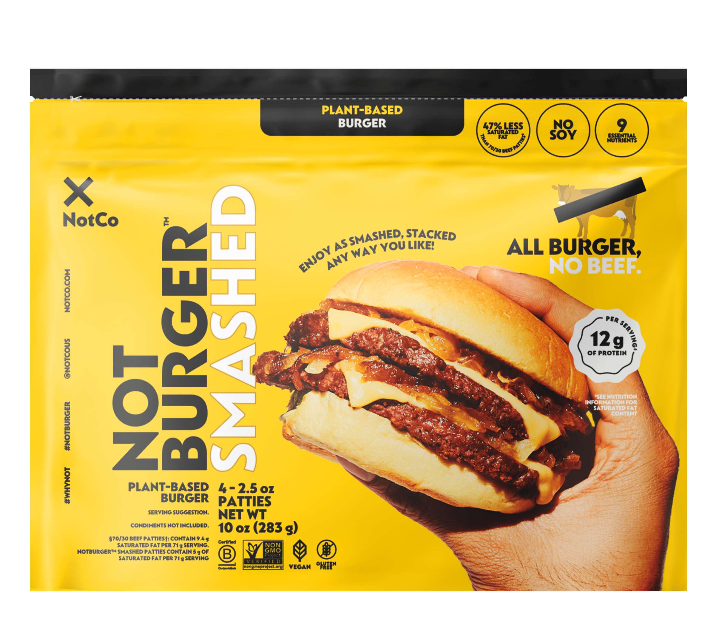 NotCo NotChicken Frozen Plant-Based Breaded Chicken Patties, 4 ct Pouch ...