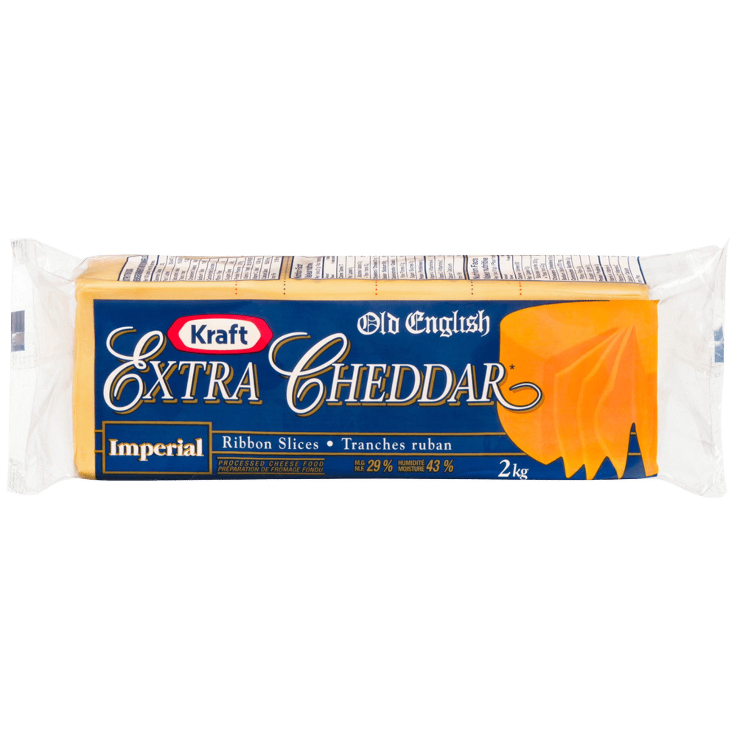 Kraft Old English Extra Cheddar Slices (2 X 2 KG), 4 KG | Away From Home